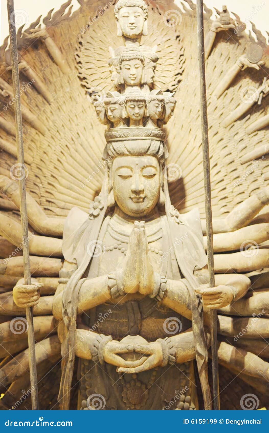 The Buddhist Goddess Thousand-hand Bodhisattva Stock Image - Image of ...