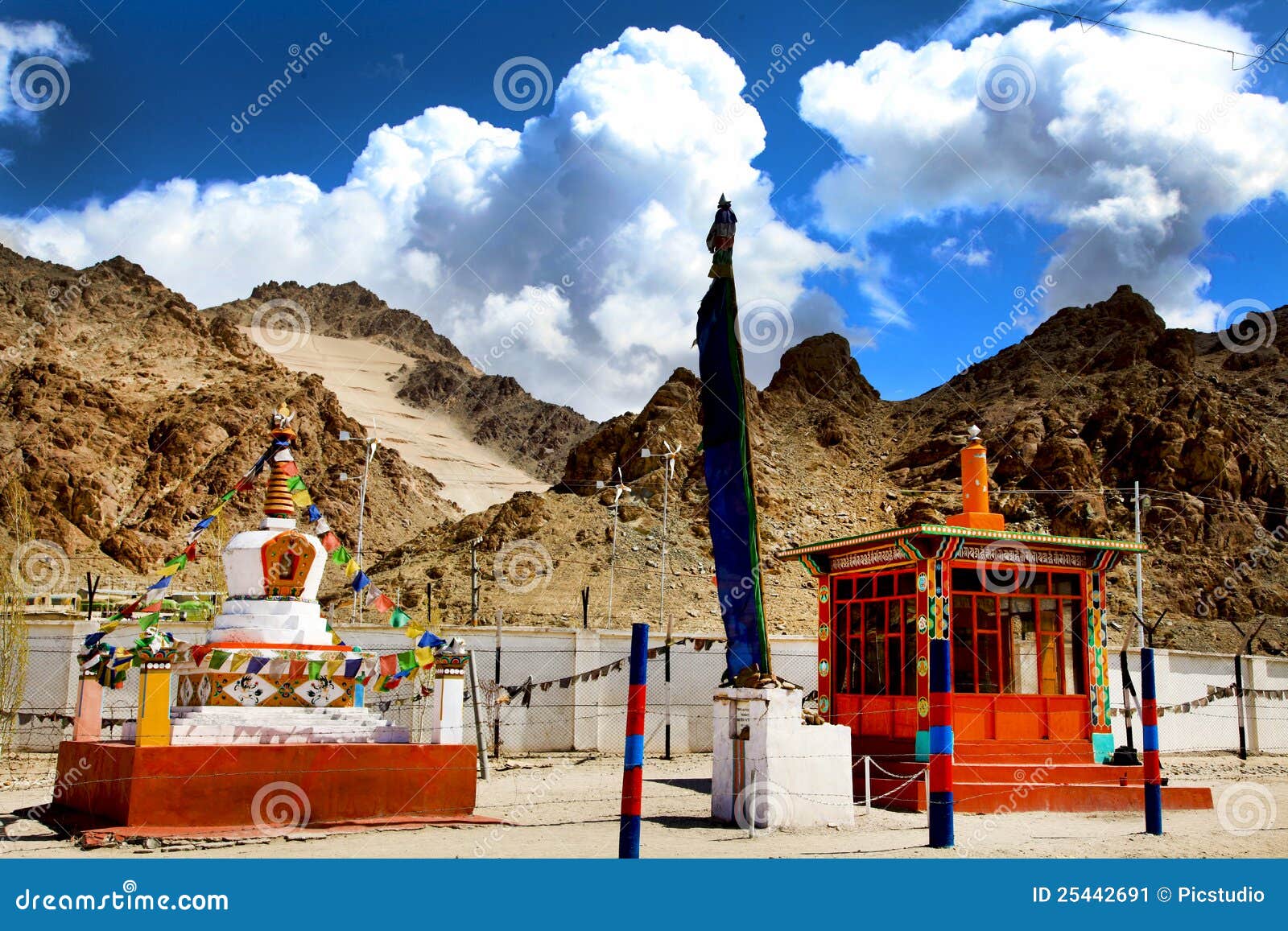Buddhist gompa stock image. Image of gompa, scenery, india - 25442691