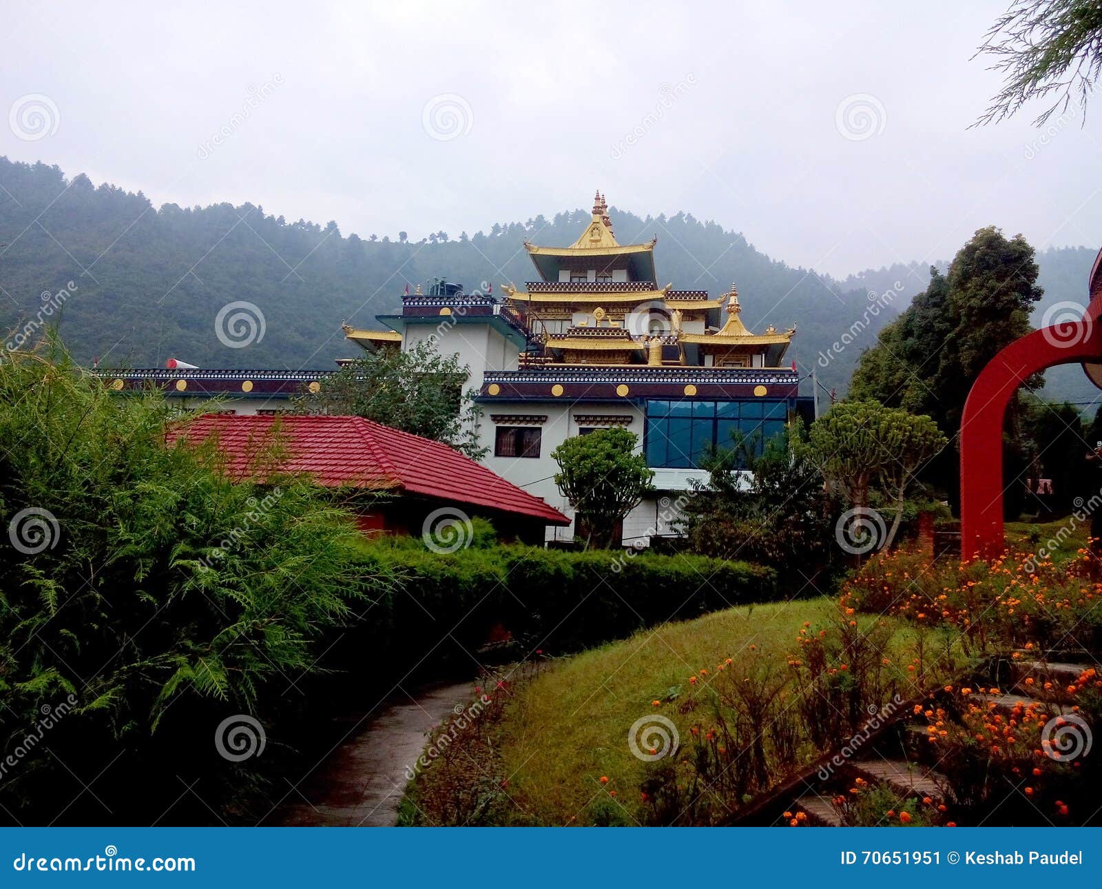 Buddhist Gumba Nepal stock image. Image of beautiful - 70651951