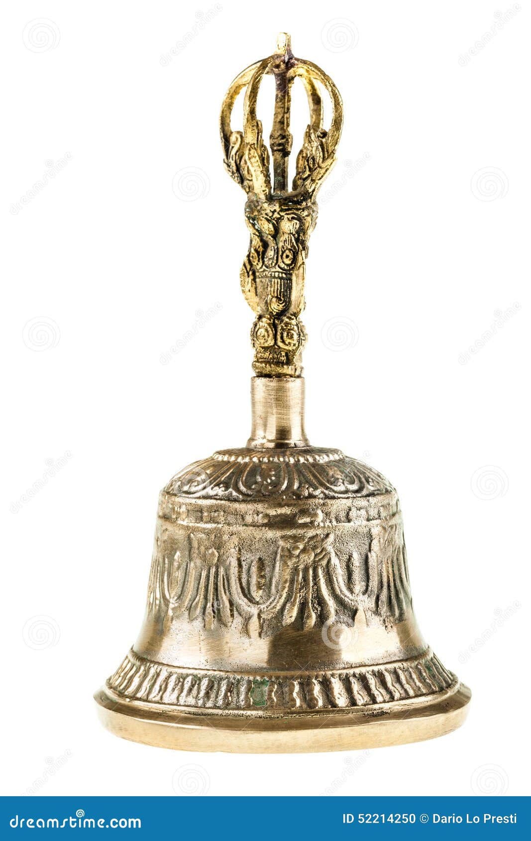 Buddhist hand bell stock photo. Image of asian, isolated - 52214250