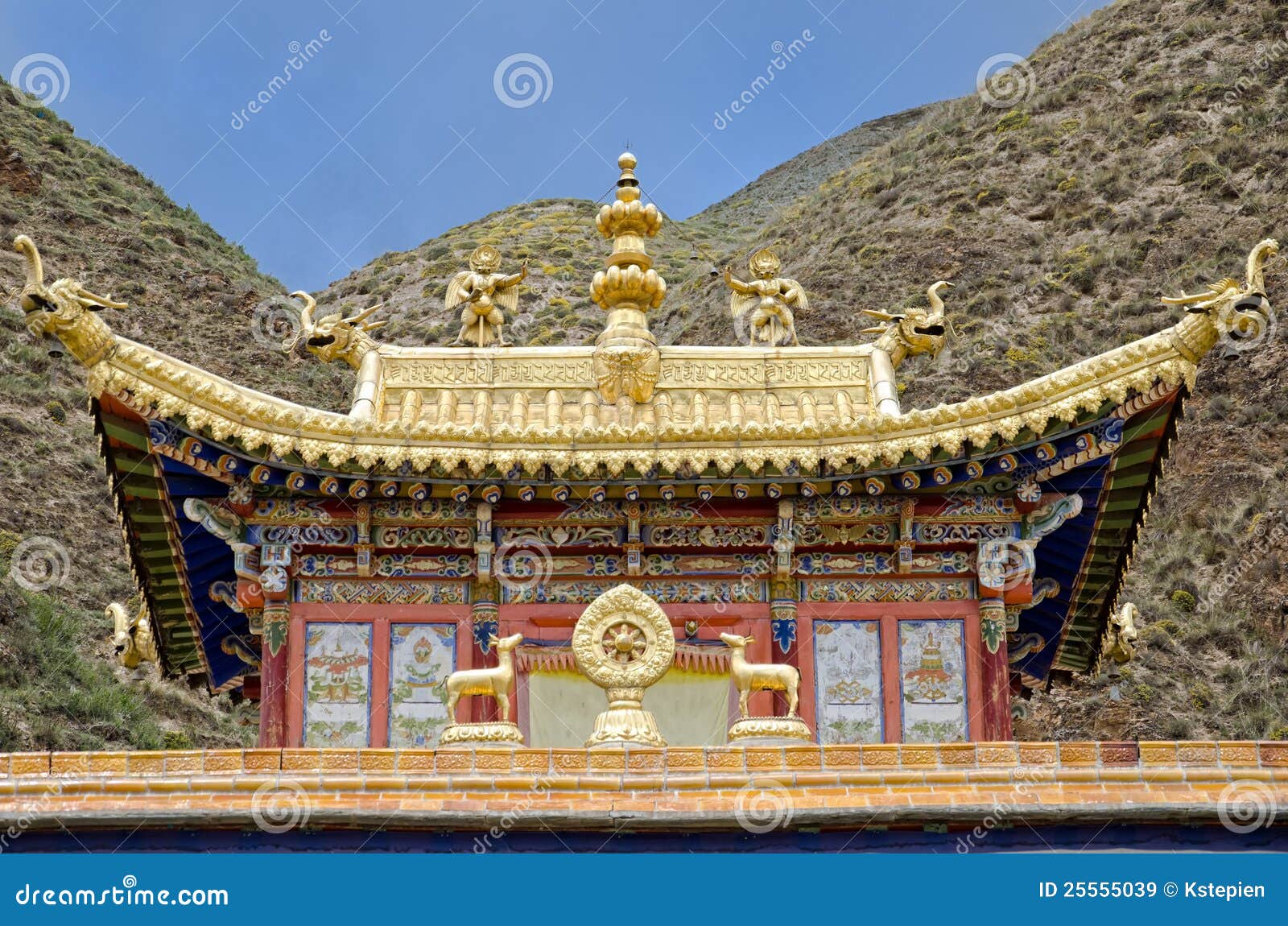 Buddhist Labrang Monastery stock image. Image of gansu - 25555039