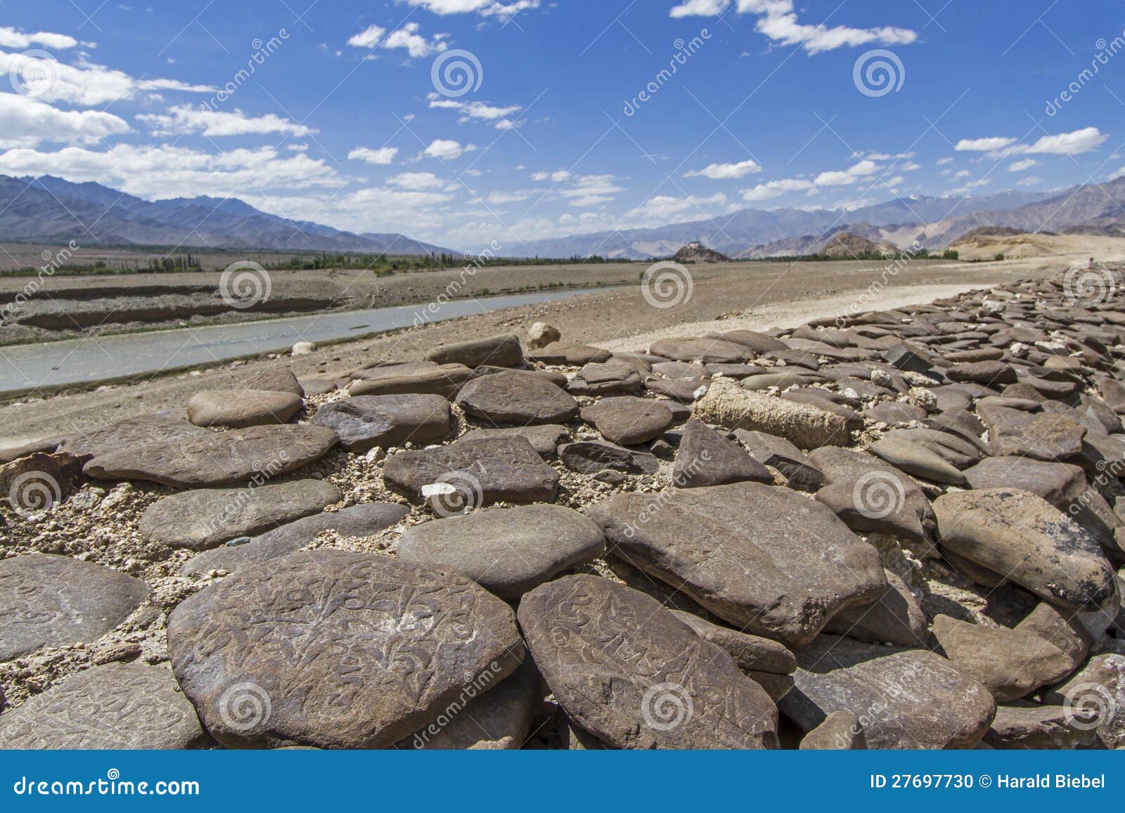 Buddhist mani stones stock photo. Image of display, ladakh - 27697730