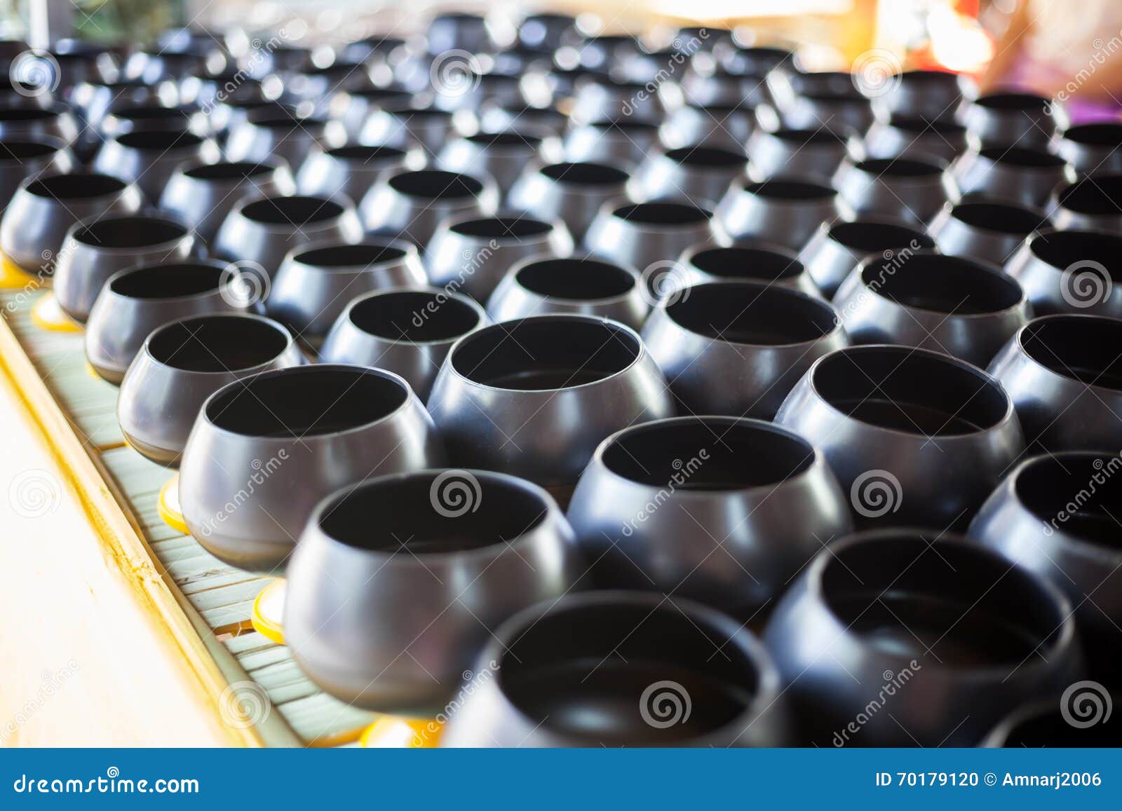 Buddhist Merit. Monks Alms Bowl Stock Photo - Image of tropical, monks ...
