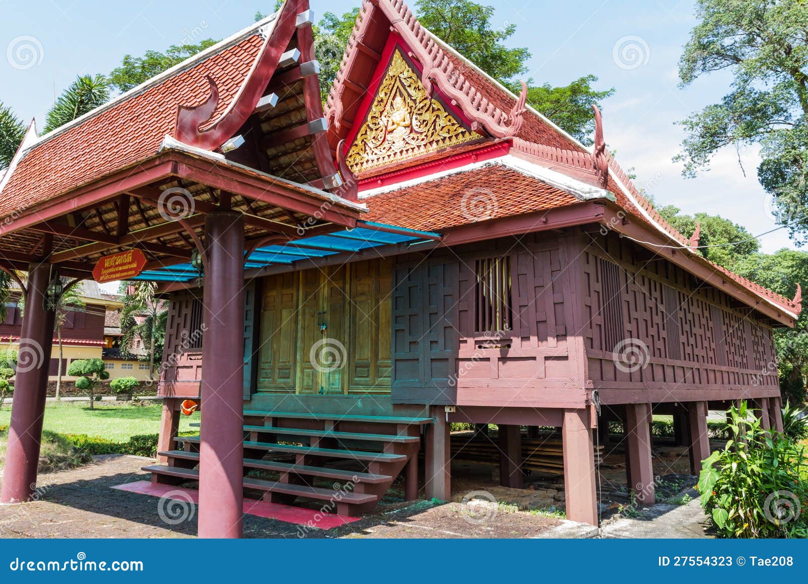 Buddhist Monastery at Buppharam Temple Stock Image - Image of design ...