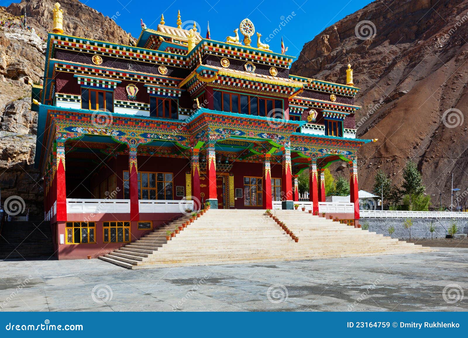 Buddhist Monastery in Kaza, Spiti Valley Stock Image - Image of india ...