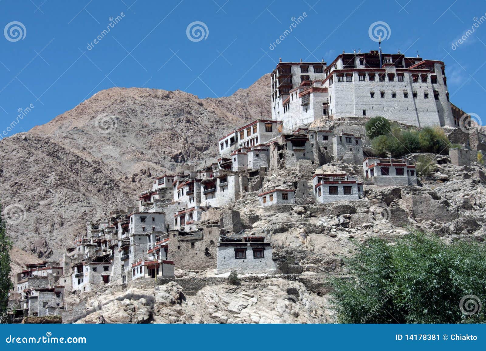 Buddhist Monastery in Ladakh Stock Image - Image of white, gompa: 14178381