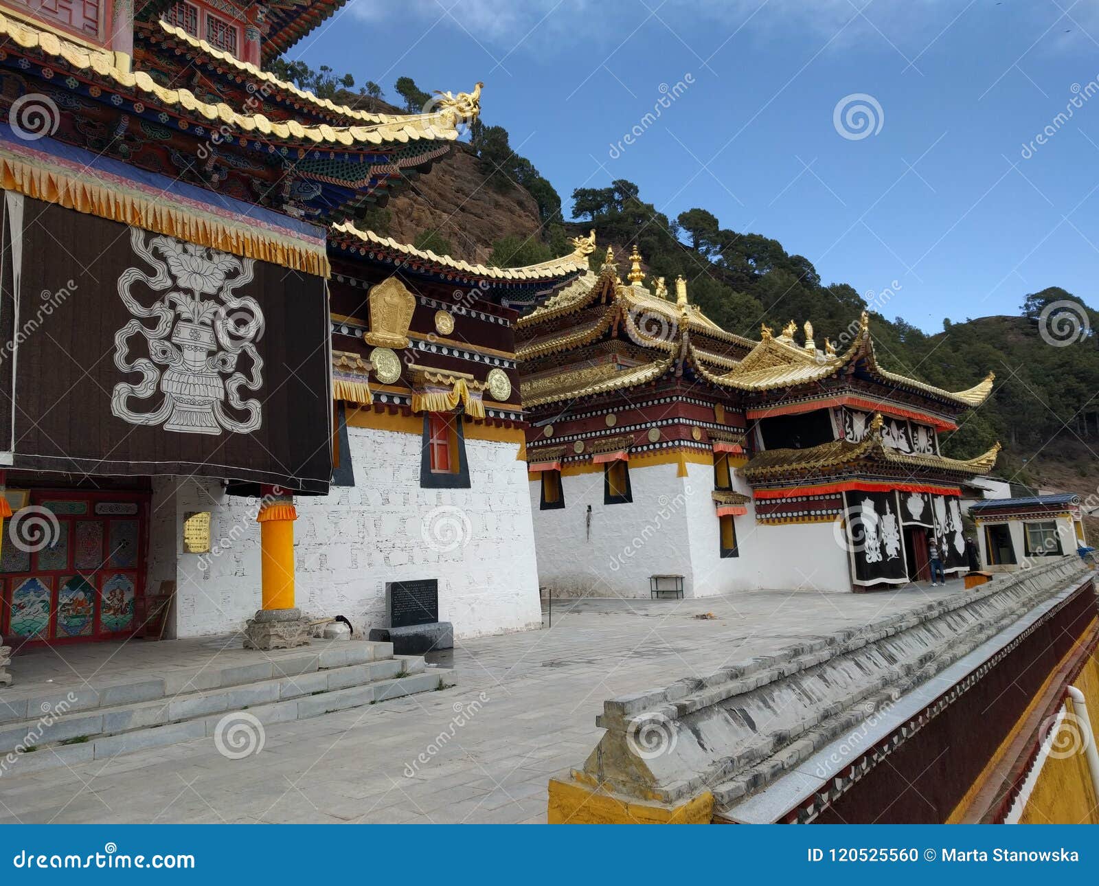 Buddhist Monastery in Langmusi, Sichuan, China. Stock Photo - Image of ...
