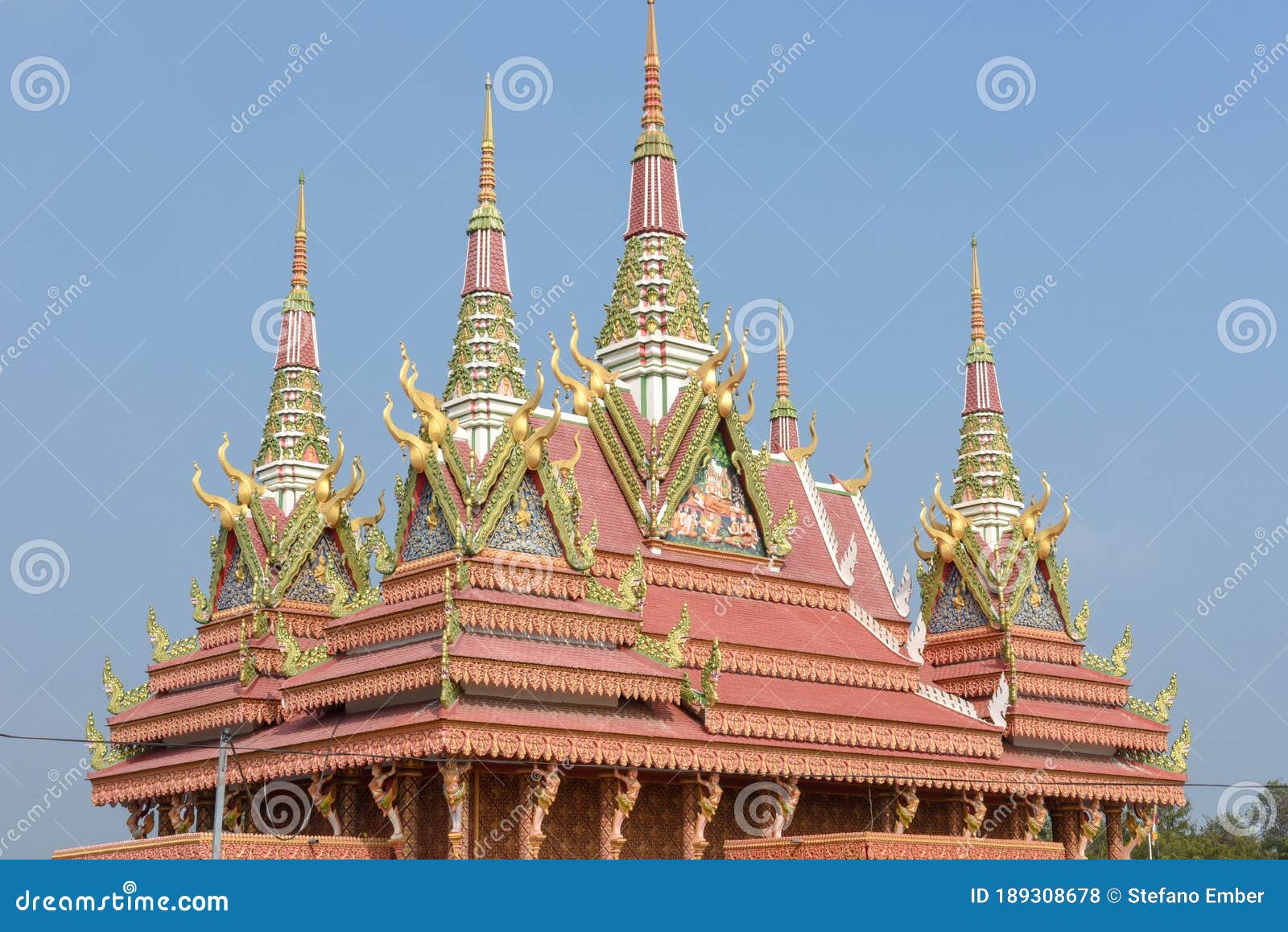 Buddhist Monastery at the Monastic Zone of Lumbini on Nepal Stock Photo ...