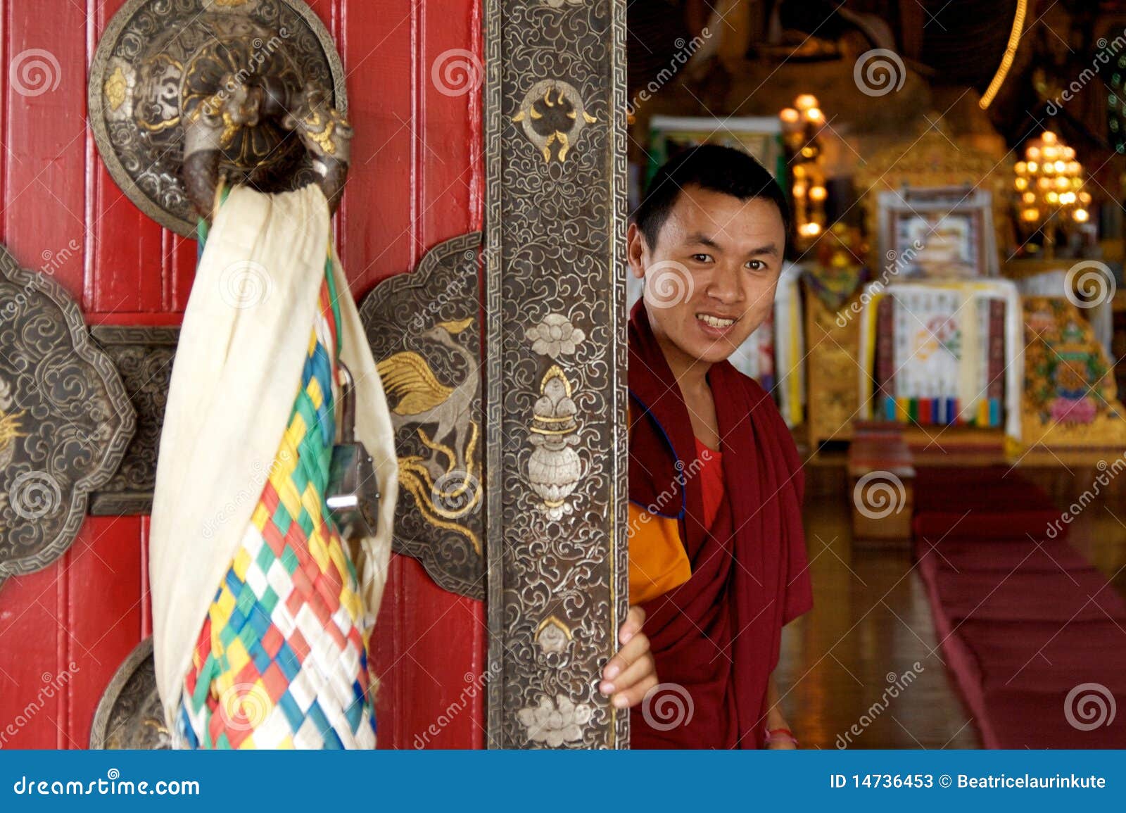 Buddhist monastery monk editorial stock photo. Image of worship - 14736453