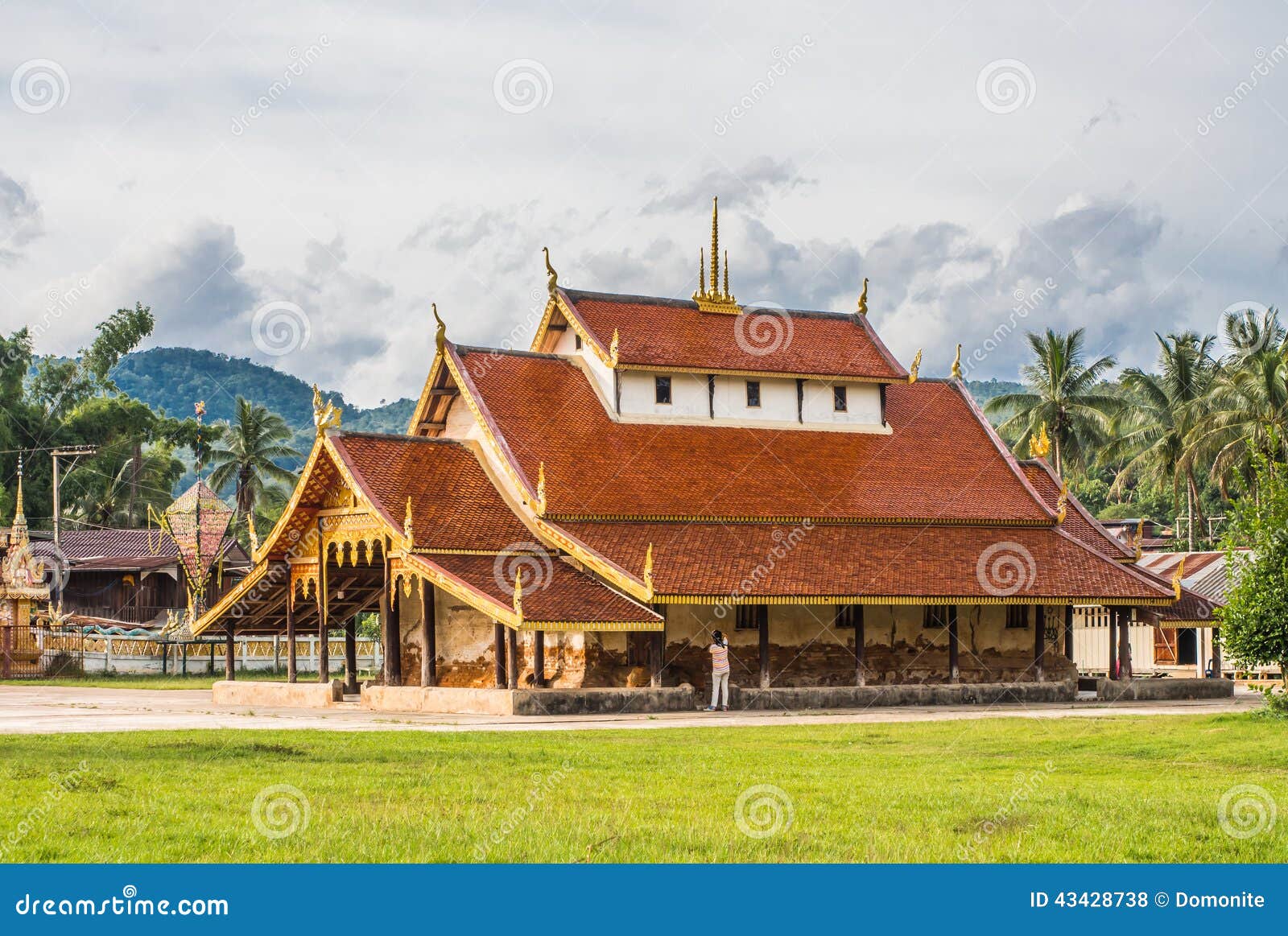 Buddhist Monastery in Thai Temple Stock Photo - Image of gold, nature ...