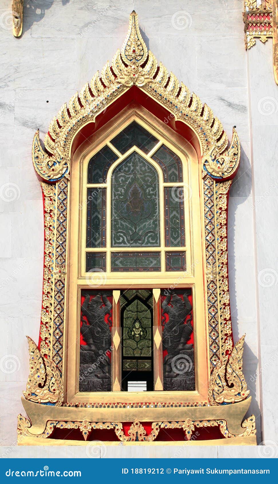 Buddhist Monastery Window , Bangkok Thailand Stock Photo - Image of ...