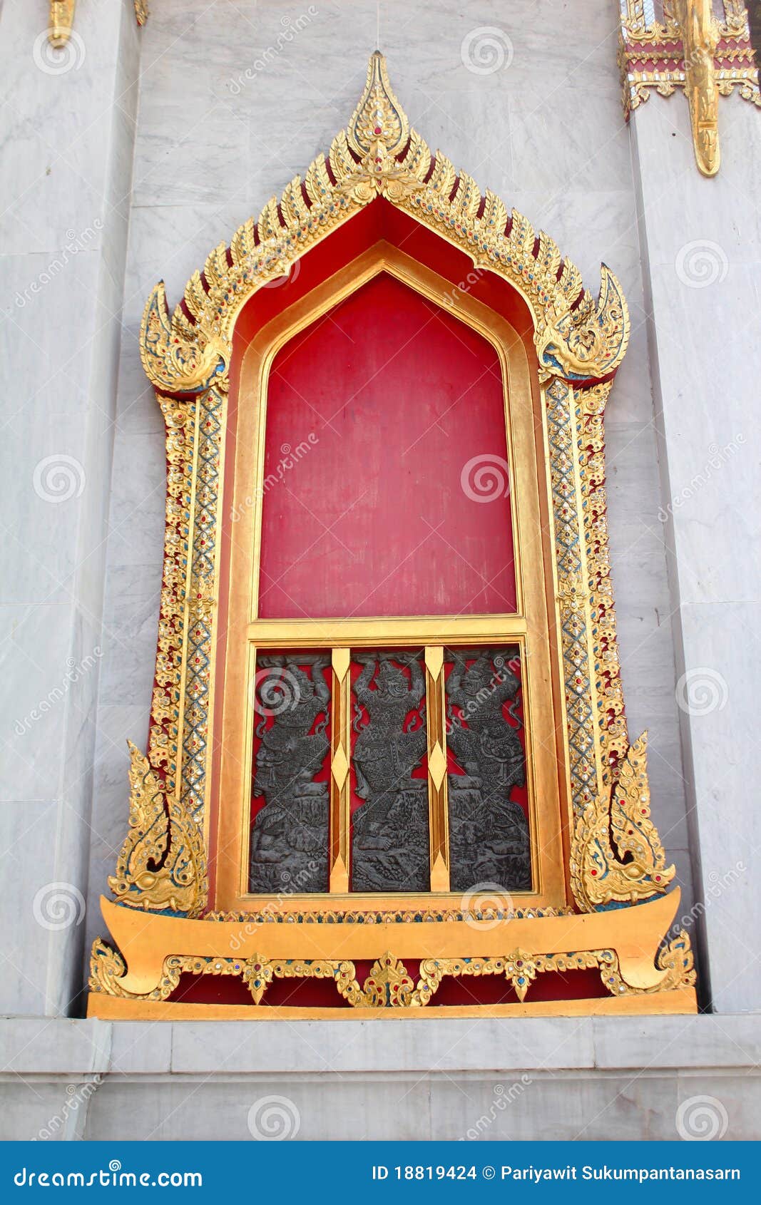 Buddhist Monastery Window , Bangkok Thailand Stock Photo - Image of ...