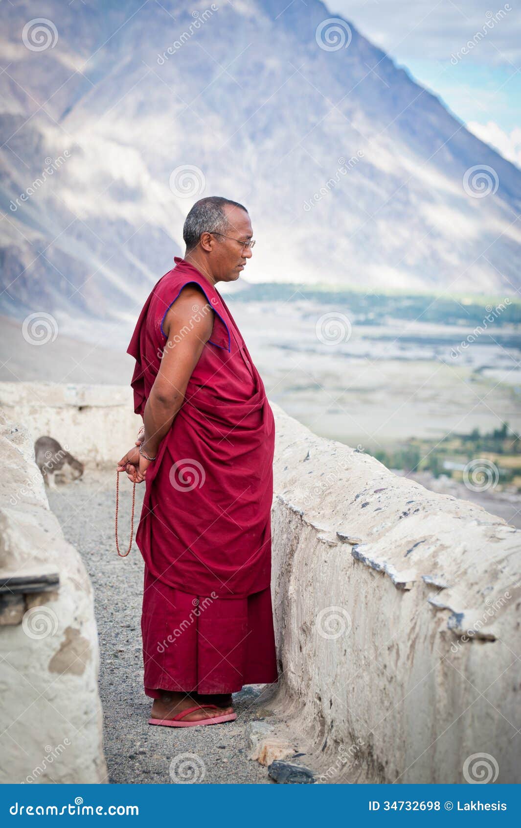 Buddhist Monk from Diskit Monastery. India Editorial Stock Photo ...