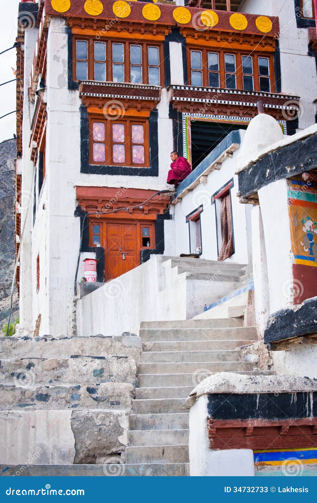 Buddhist Monk from Diskit Monastery. India Editorial Stock Photo ...