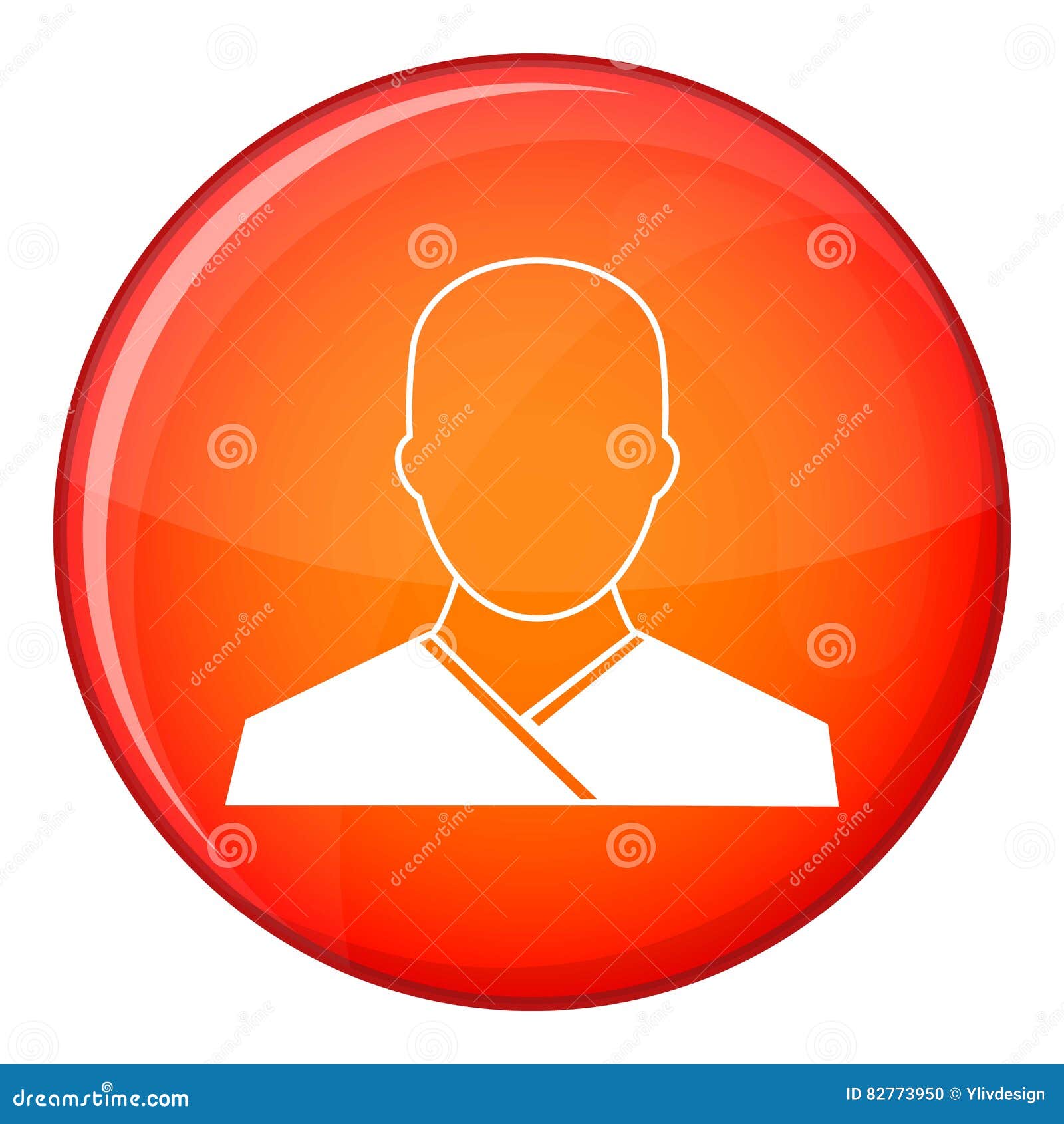 Buddhist Monk Icon, Flat Style Stock Vector - Illustration of monk ...