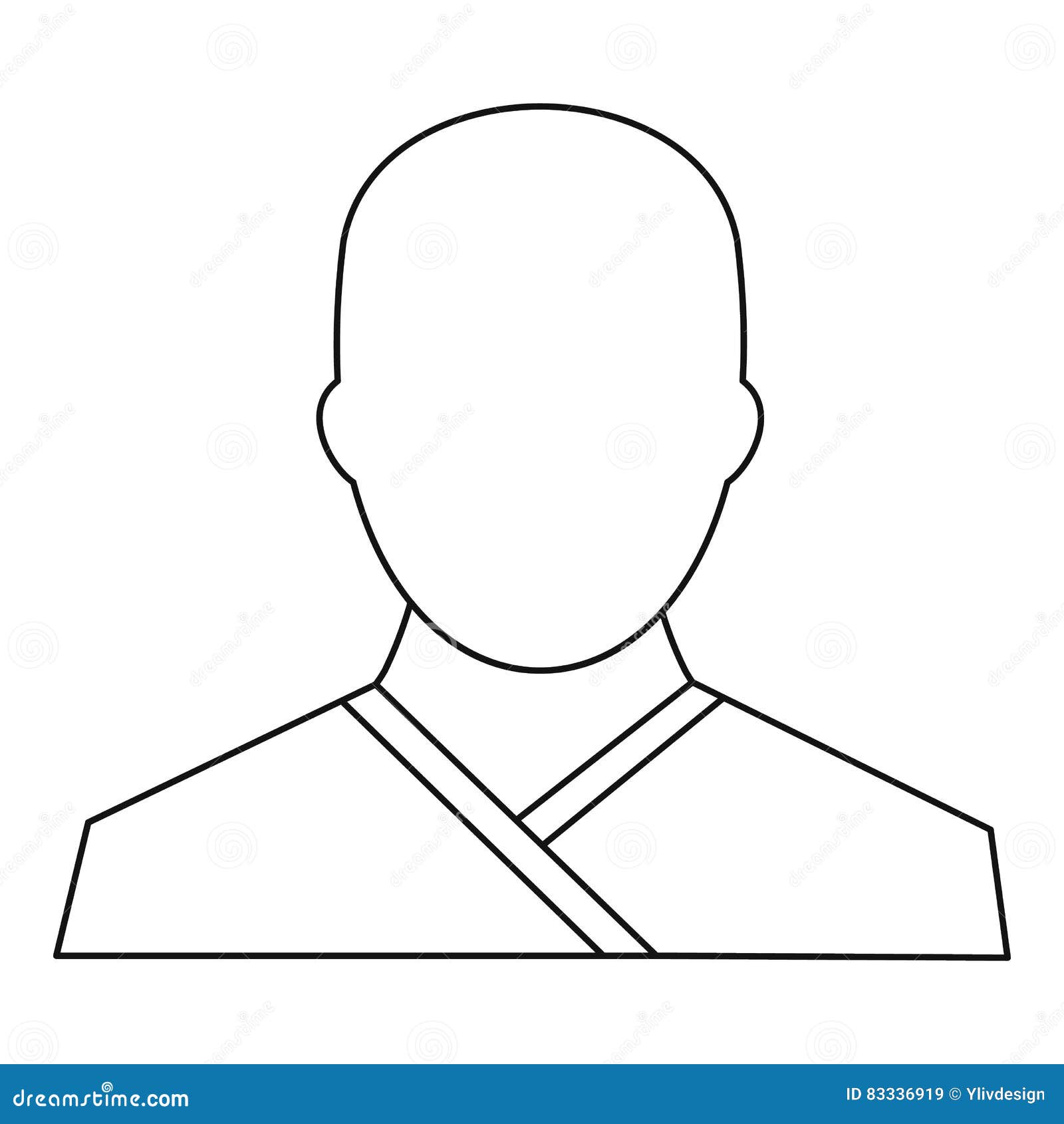 Buddhist Monk Icon, Outline Style Stock Vector - Illustration of ...
