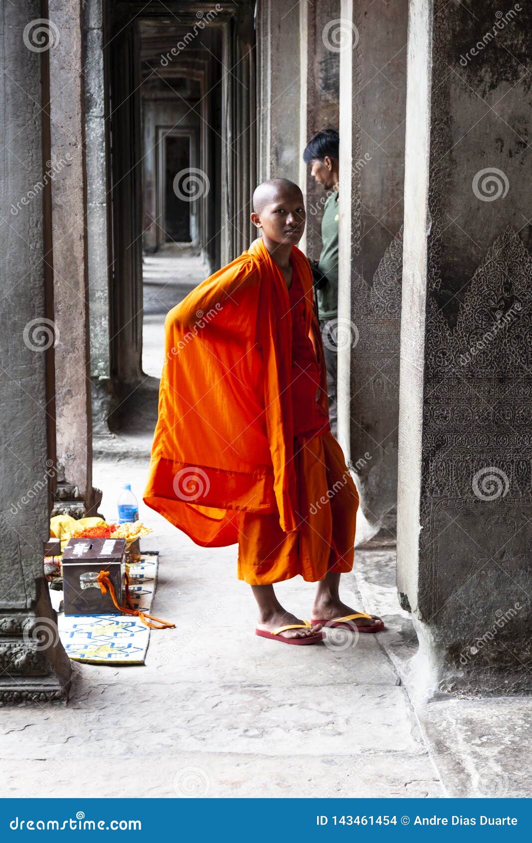 Buddhist Monk Posing for Picture Editorial Stock Image - Image of male ...