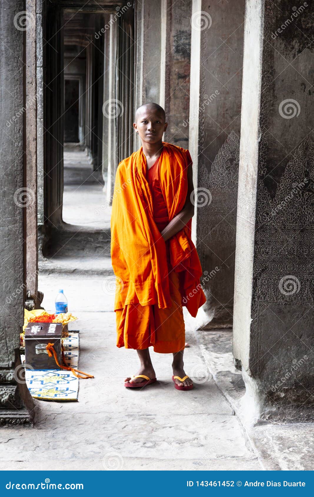 Buddhist Monk Posing For Picture Editorial Image | CartoonDealer.com ...