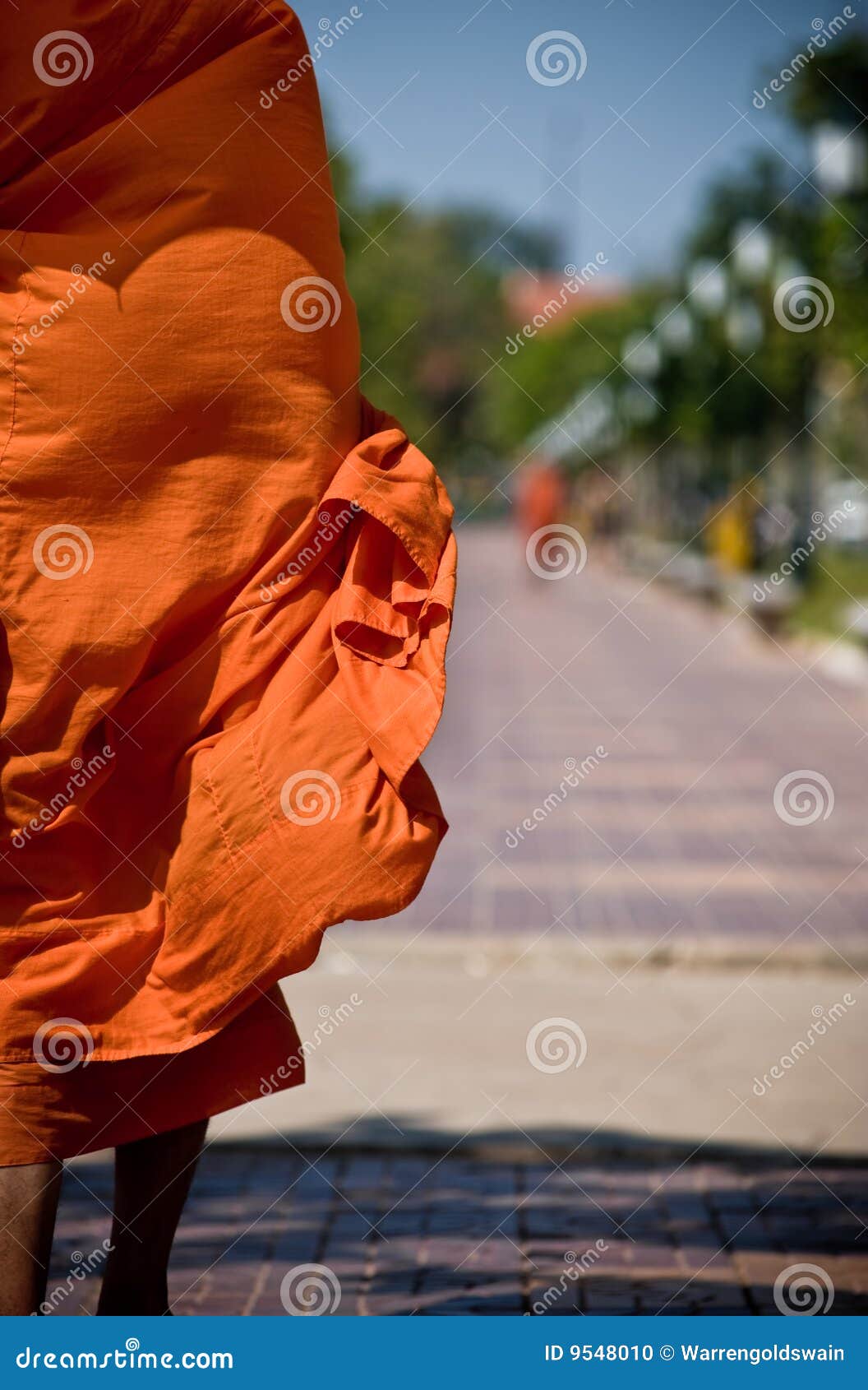 Buddhist Monk Robe Blowing in Wind Stock Photo - Image of asian ...
