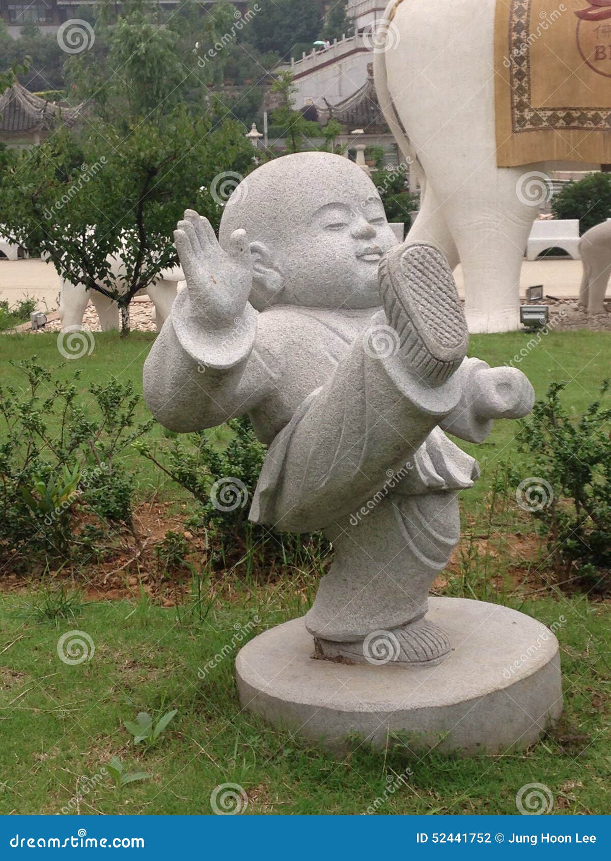 Buddhist monk statue stock photo. Image of white, buddhist - 52441752