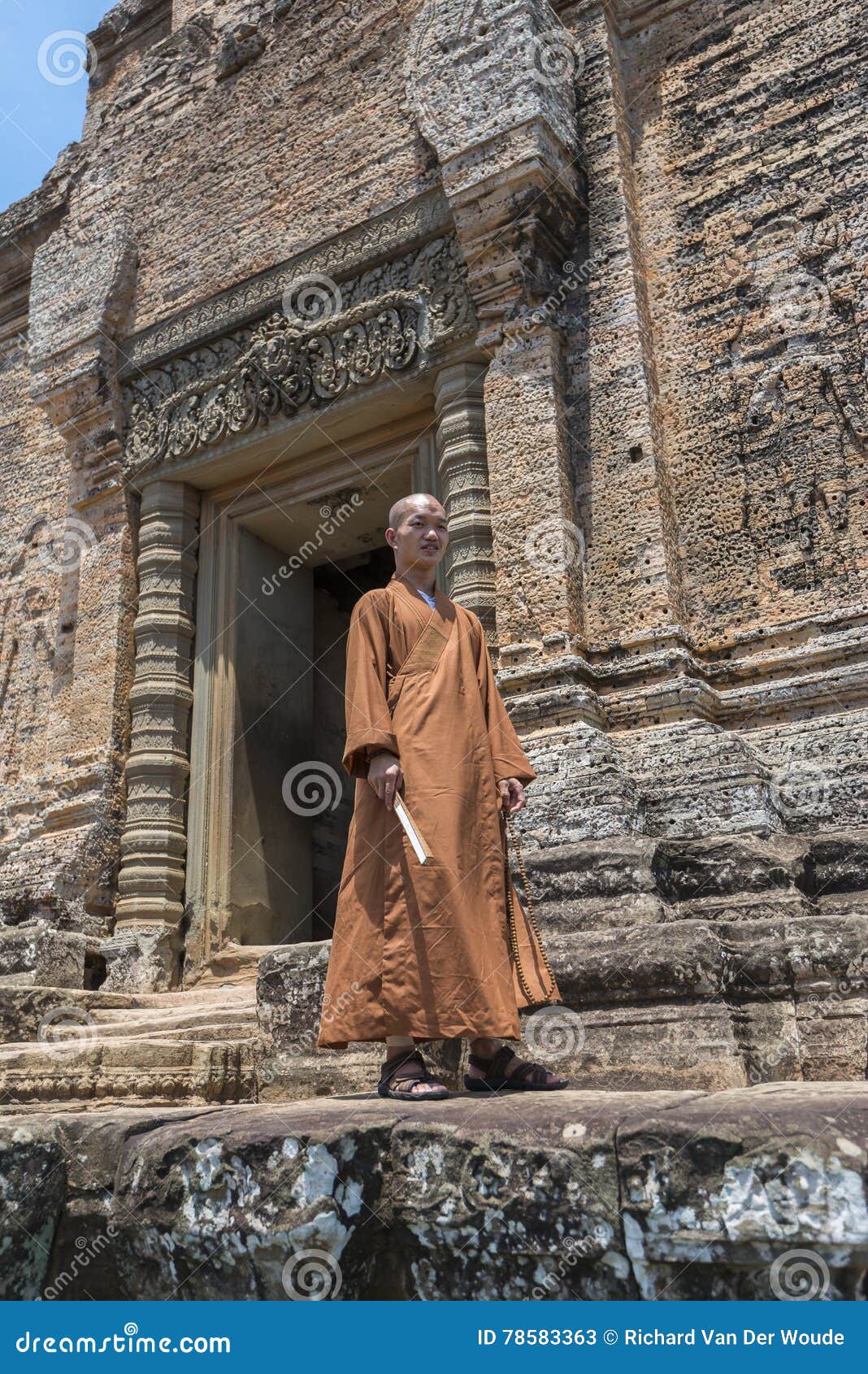 Monk In Temple Gardens Editorial Photo | CartoonDealer.com #88832265