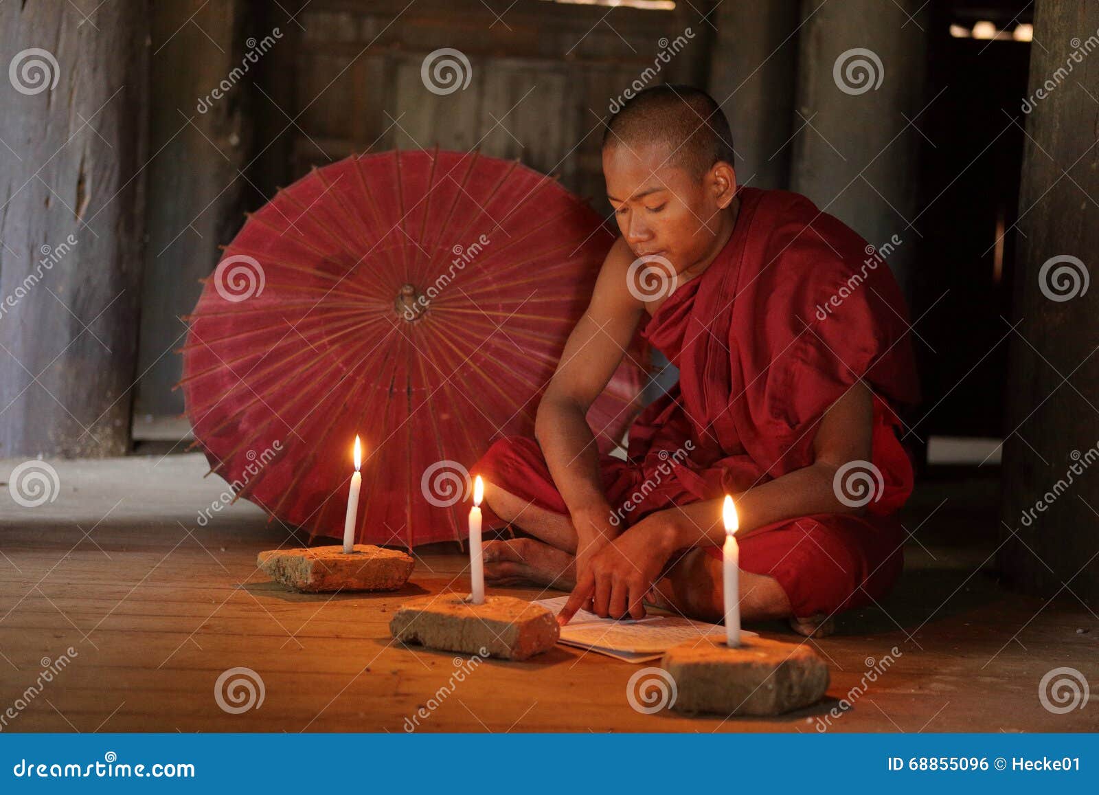 Buddhist Monk in the Temples of Bagan Stock Photo - Image of myanmar ...