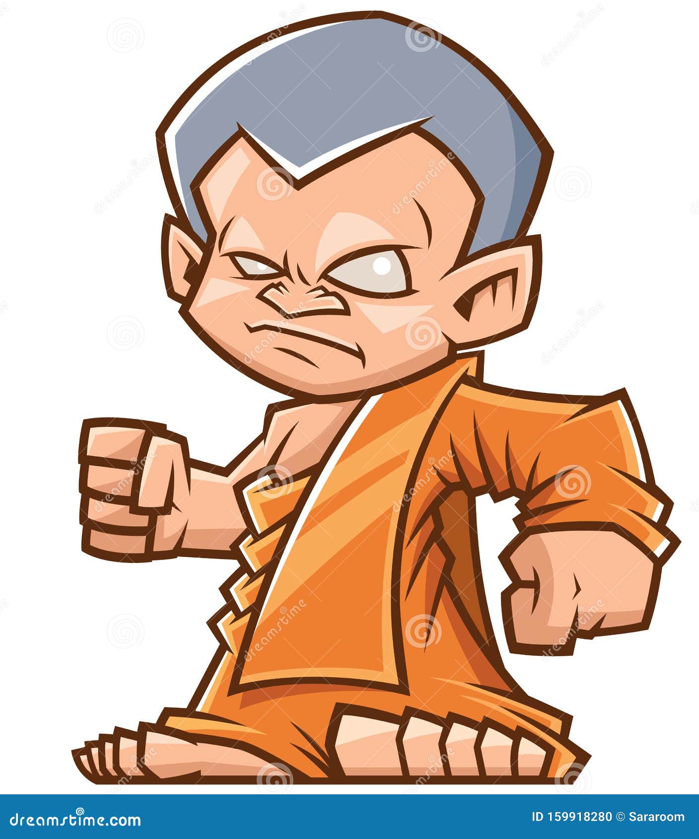 Buddhist Monk Character Design Vector Illustration | CartoonDealer.com ...