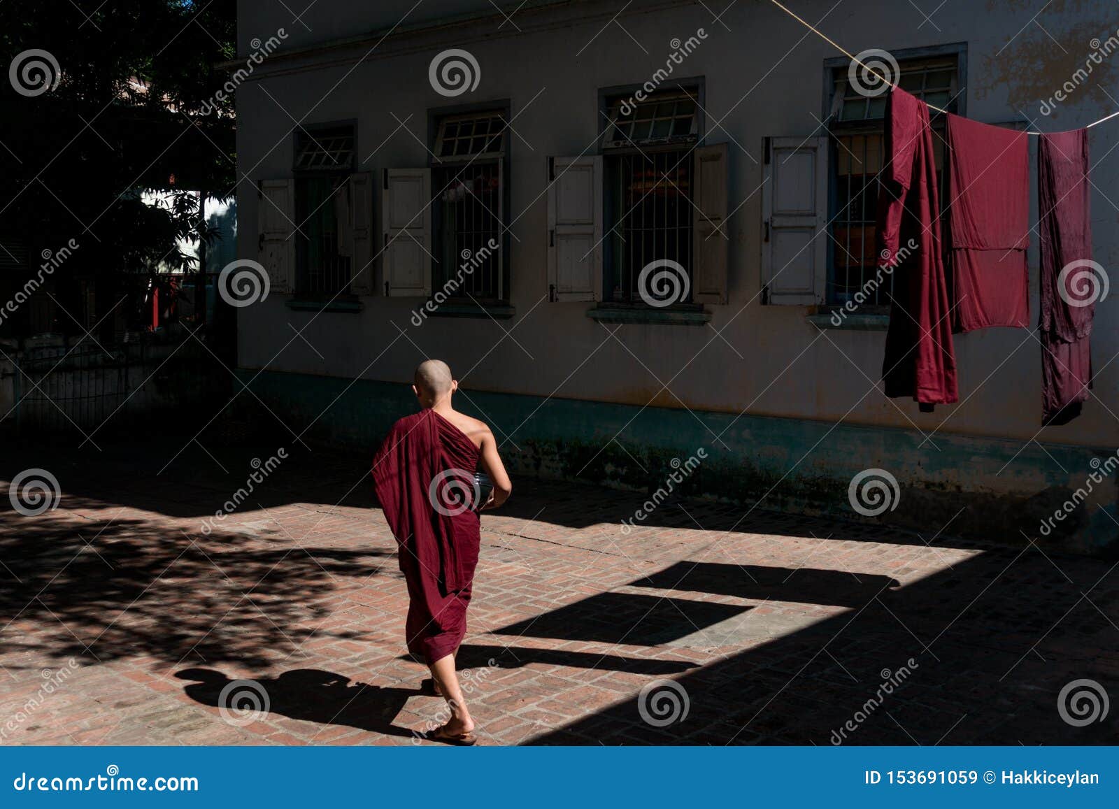 The Monk Walking In The Chong Sheng Temple Editorial Photo ... The Monk Walking In The Chong Sheng Temple Editorial Photo ...