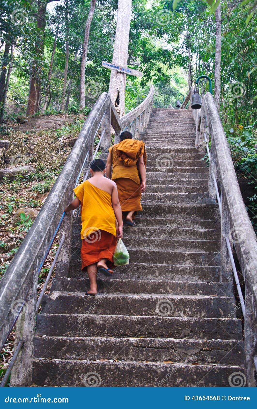 Buddhist monk walking editorial stock photo. Image of buddhism - 43654568