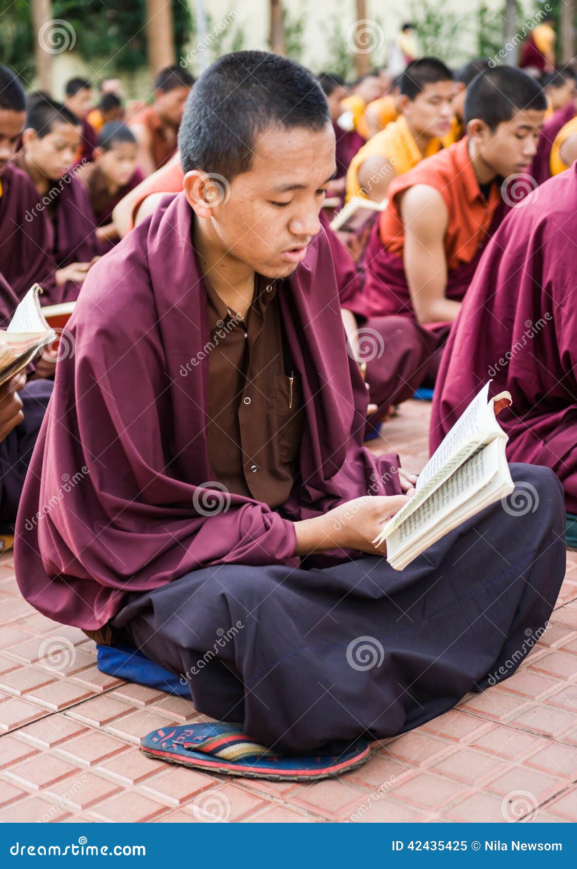 Buddhist Monks editorial image. Image of mantras, india - 42435425