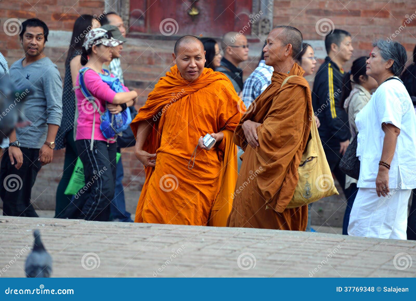 Buddhist monks in Nepal editorial stock photo. Image of bhaktapur ...