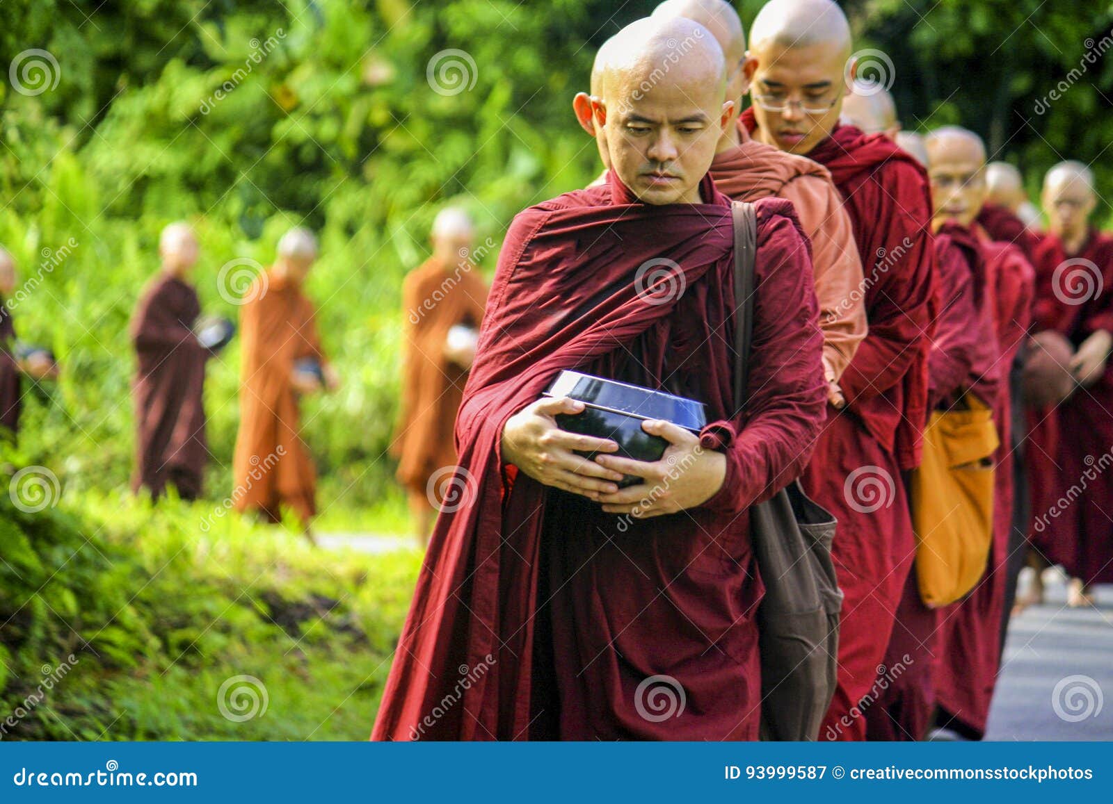 Buddhist Monks In Procession Picture. Image: 93999587
