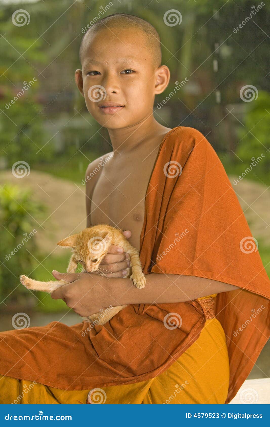 Buddhist Novice in Laos stock image. Image of believe - 4579523