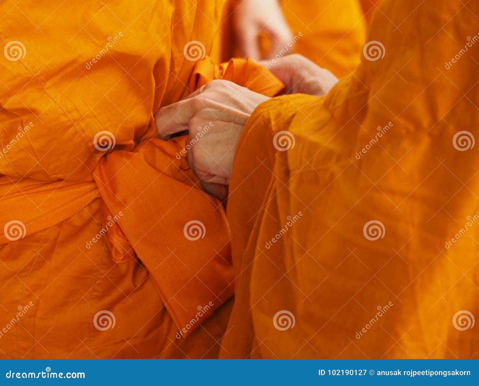 Buddhist Novice Thailand with Yellow Robe of Buddhist Monk Stock Image ...