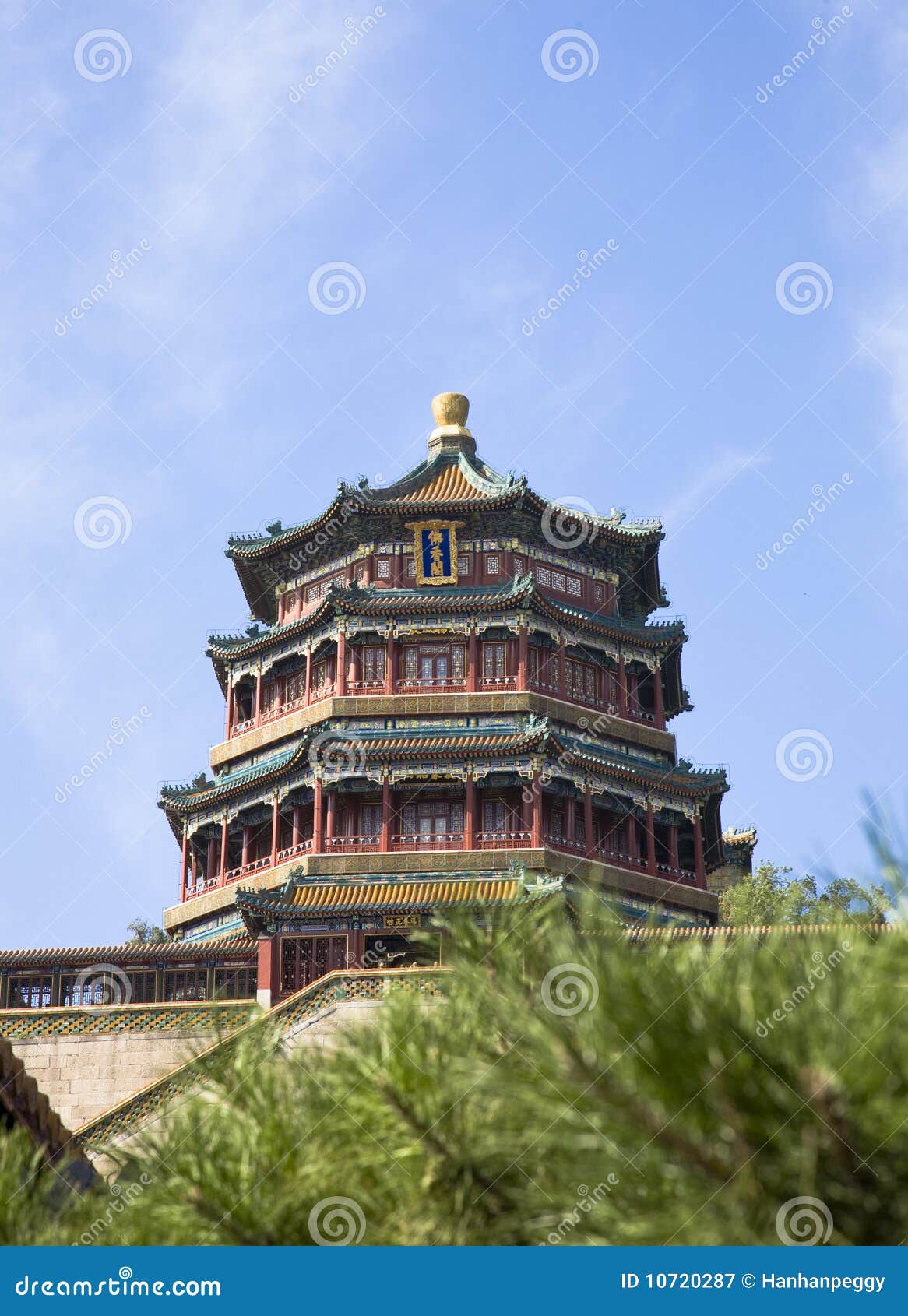 Buddhist pagoda stock image. Image of garden, blue, buddha - 10720287
