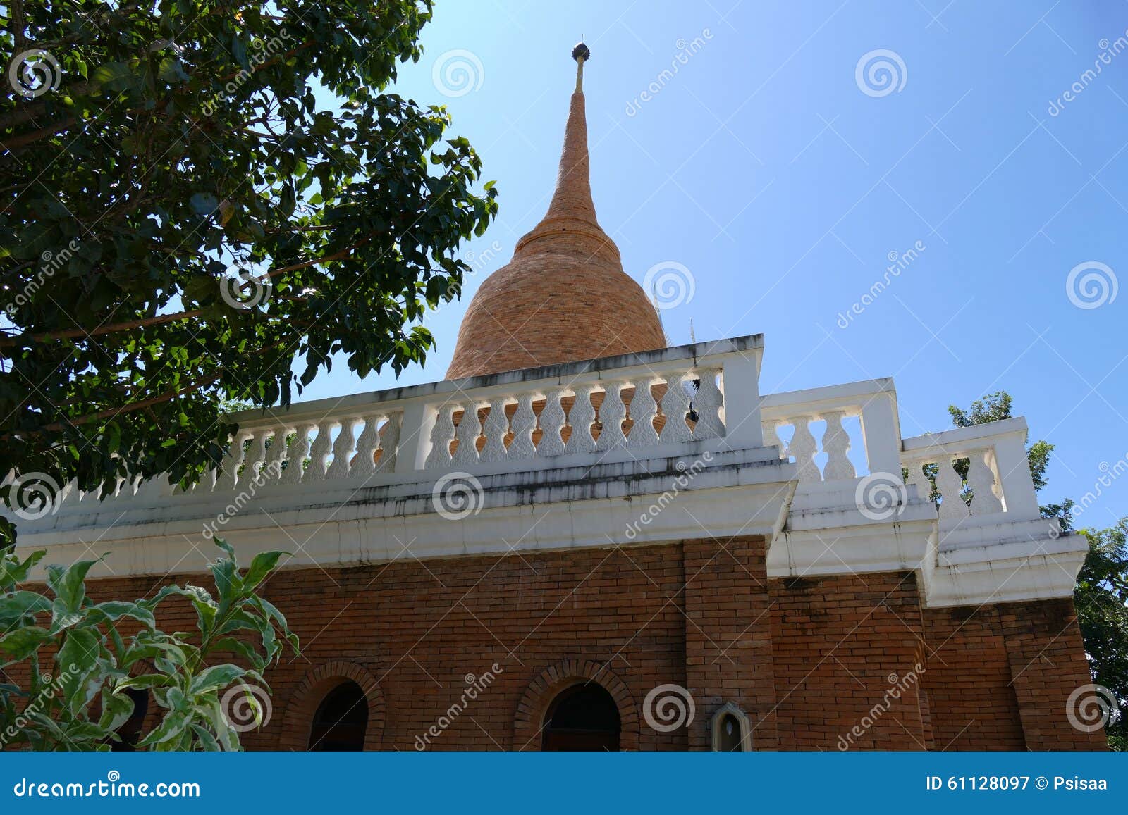 Buddhist Pagoda Monument Made from Brick Stock Image - Image of thai ...