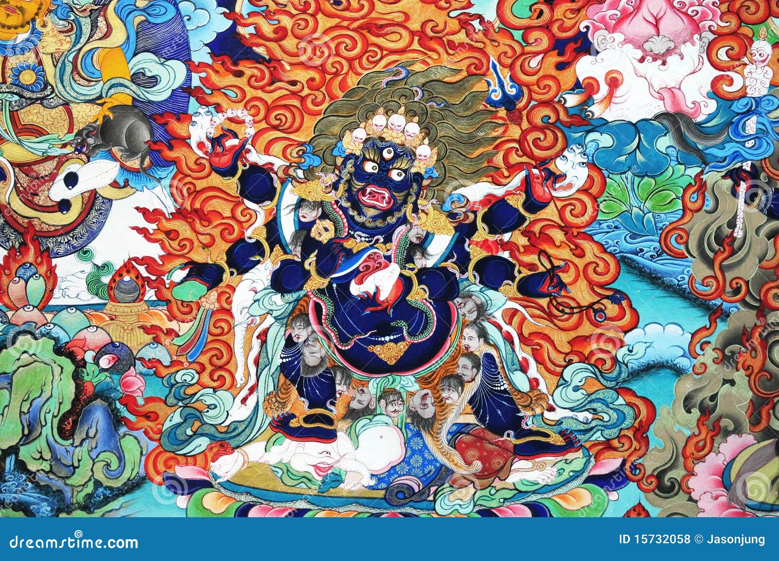 Buddhist painting artwork editorial stock photo. Image of artwork ...