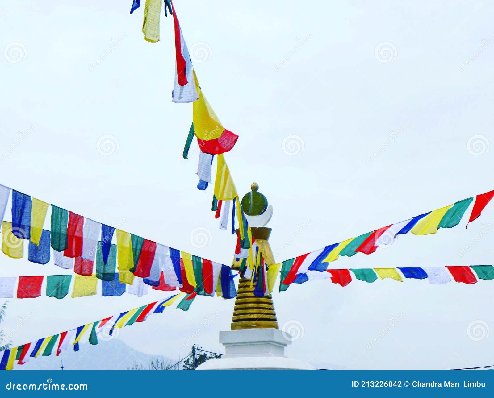 Buddhist Prayer flag stock photo. Image of religious - 213226042