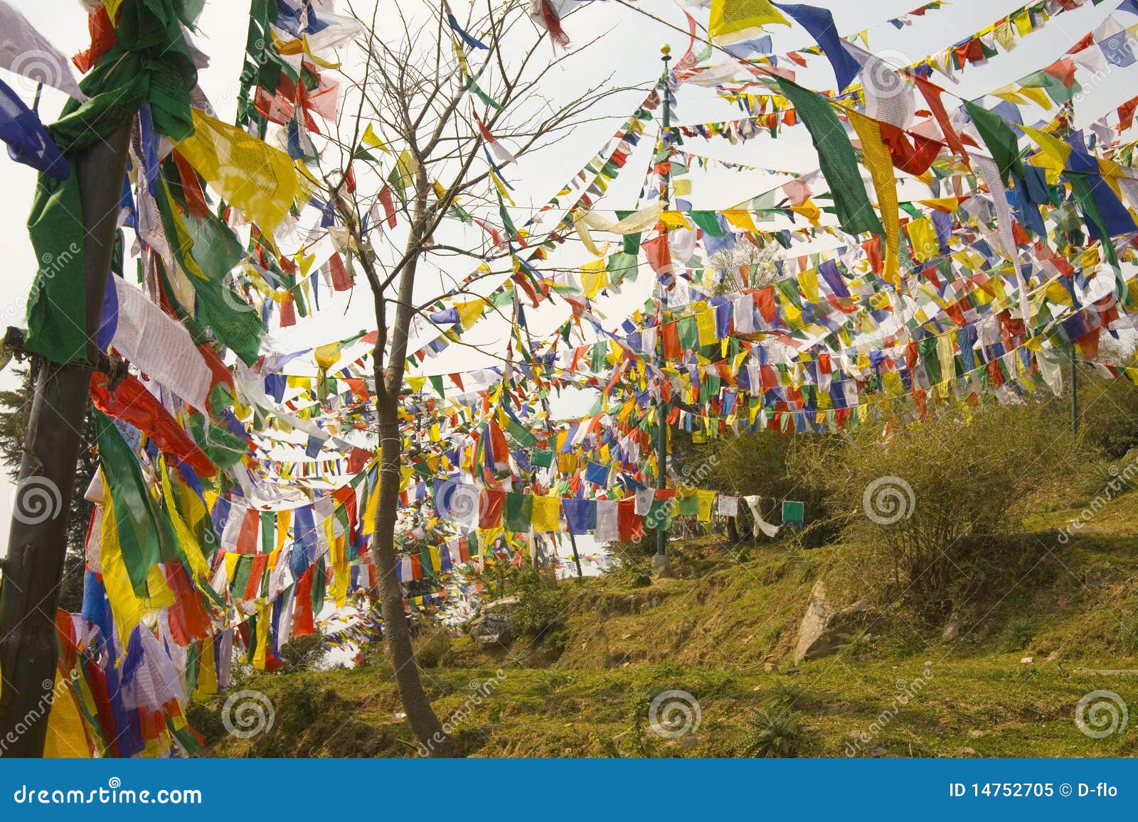 Buddhist prayer flags stock image. Image of colors, flags - 14752705