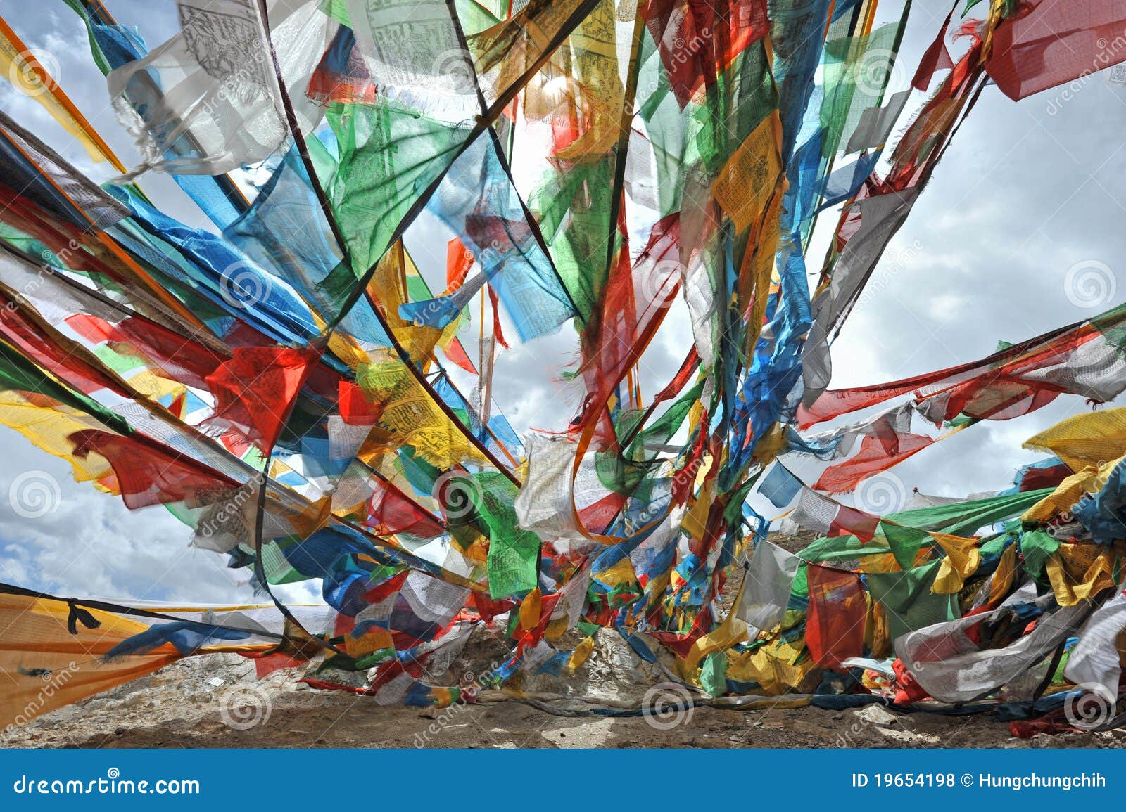 Buddhist prayer flags stock photo. Image of color, object - 19654198