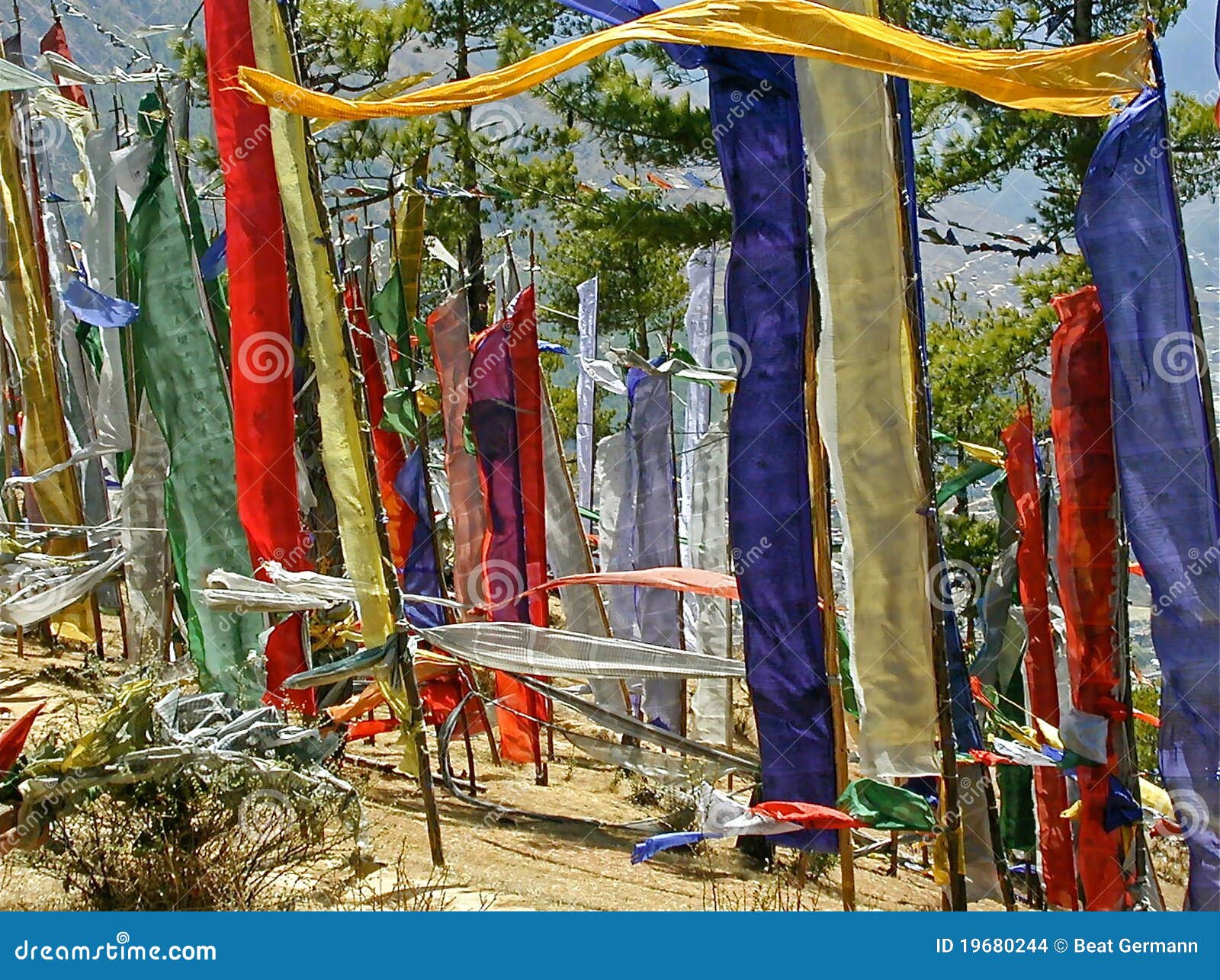 Buddhist Prayer flags stock photo. Image of flags, prayer - 19680244