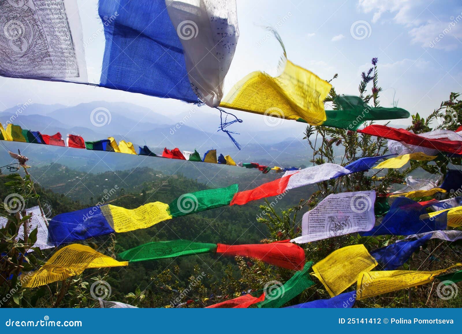 Buddhist prayer flags stock photo. Image of hills, asian - 25141412