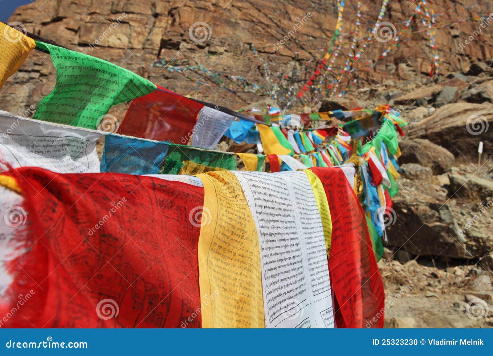 Buddhist prayer flags stock photo. Image of colorful - 25323230