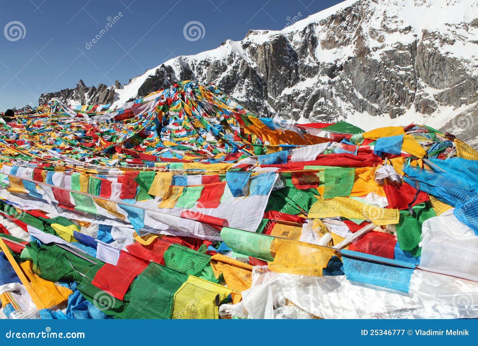 Buddhist prayer flags stock image. Image of himalaya - 25346777