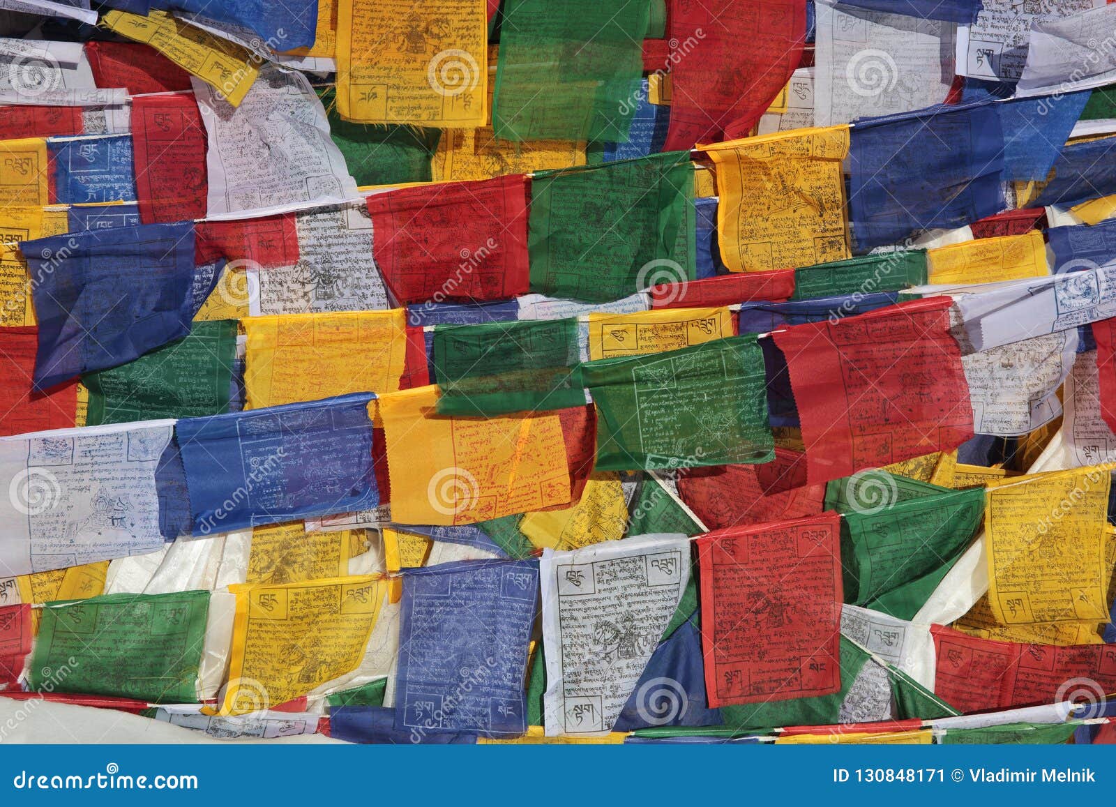 Buddhist prayer flags stock image. Image of flag, mountains - 130848171