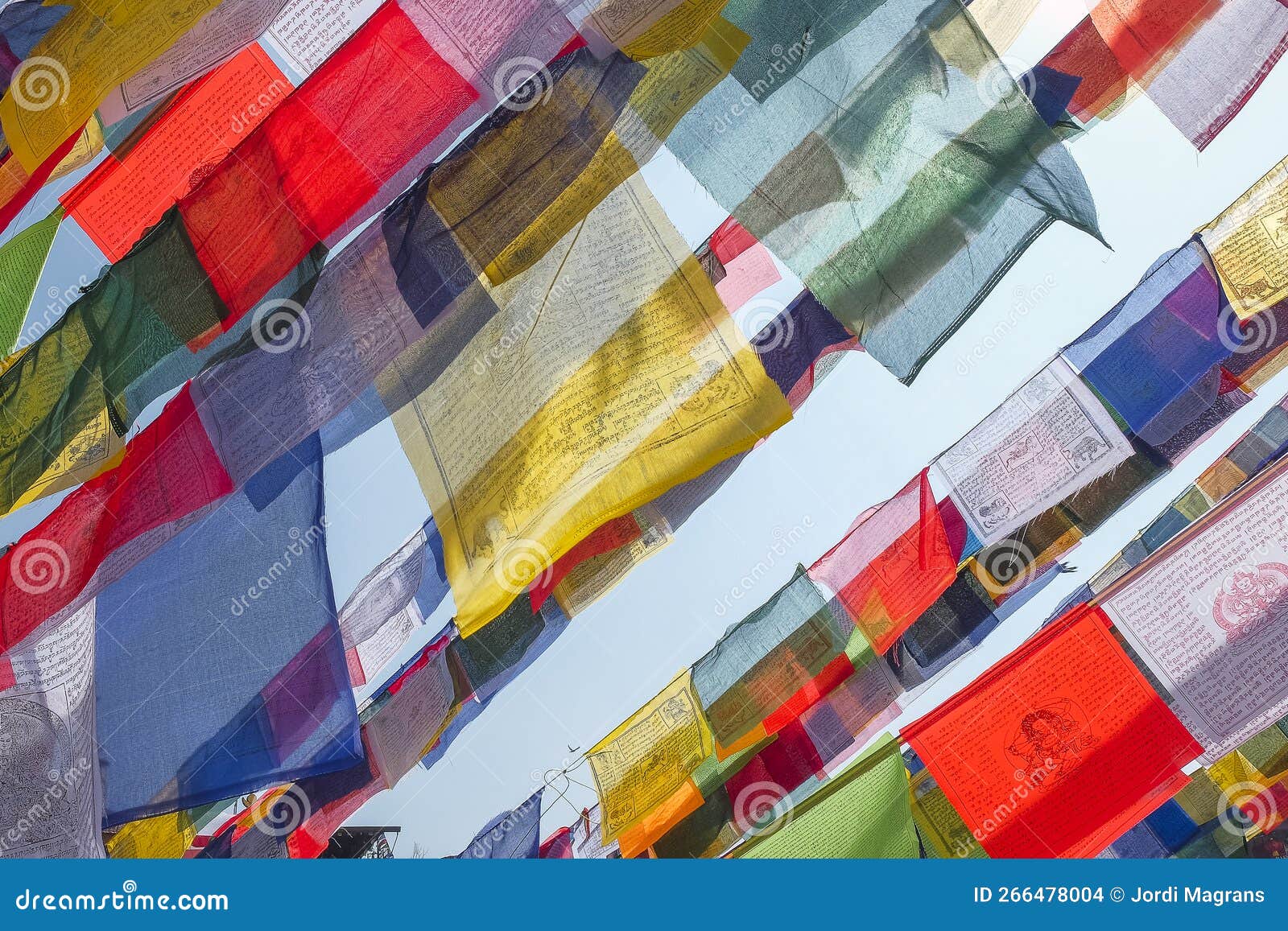 Buddhist prayer flags stock photo. Image of monastery - 266478004