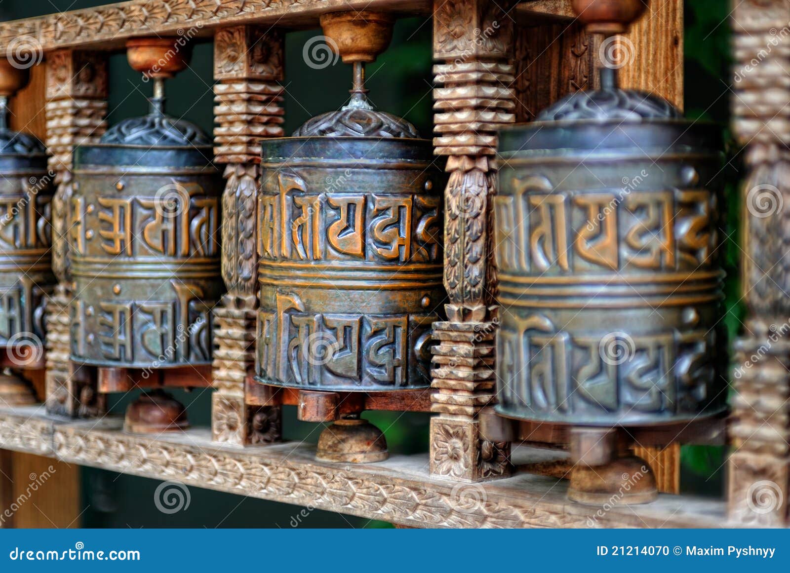 Buddhist Prayer Rolls stock photo. Image of nepal, attribute - 21214070