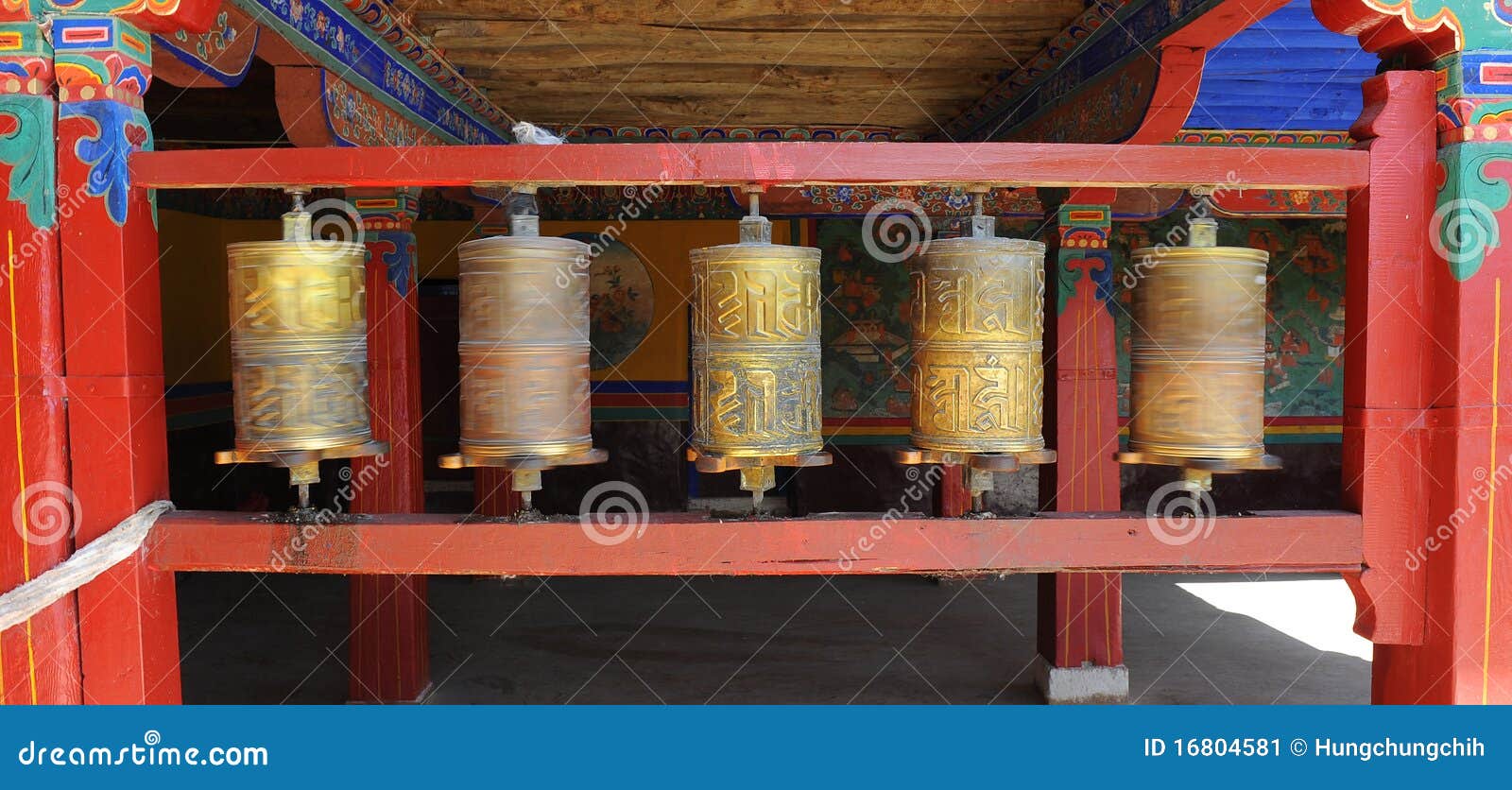 Buddhist prayer wheels stock image. Image of multiples - 16804581