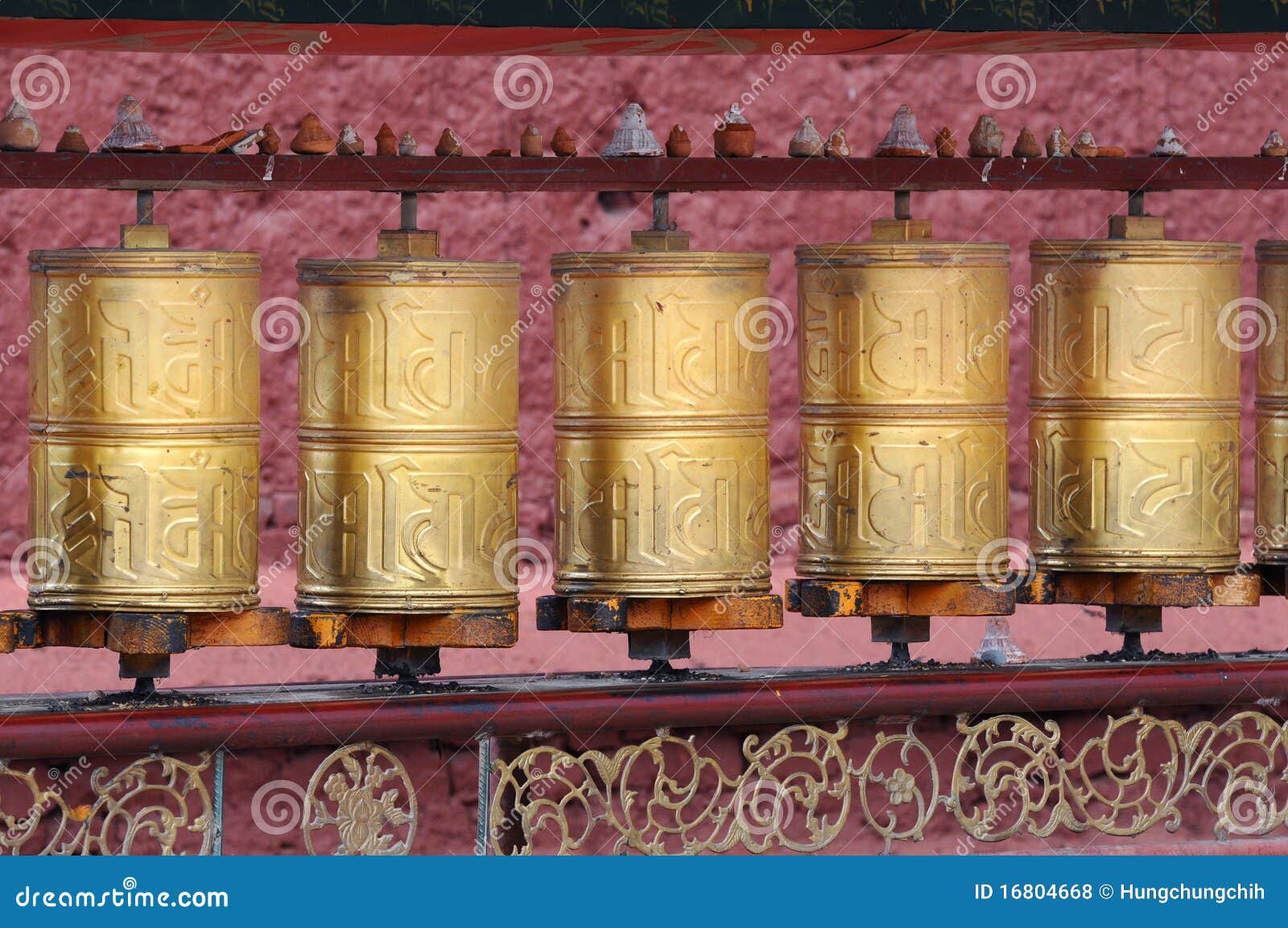 Buddhist prayer wheels stock photo. Image of culture - 16804668
