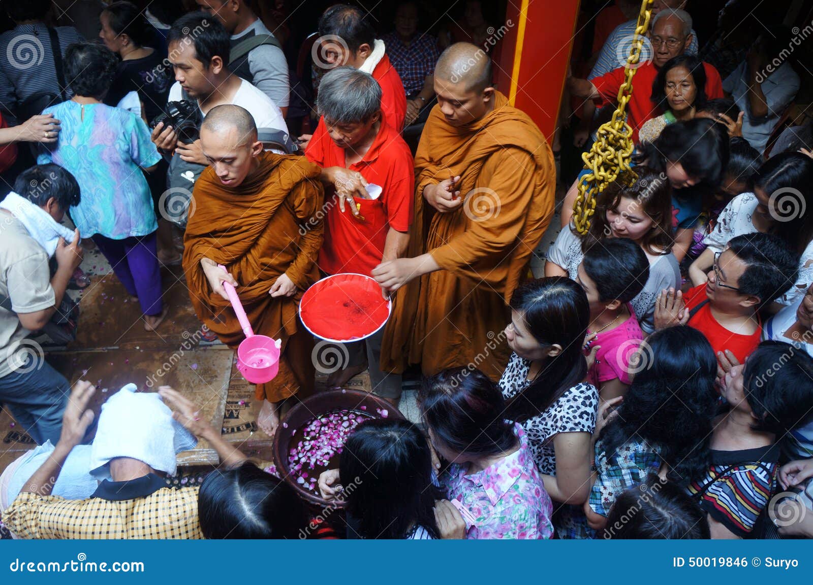 Buddhist religious ritual editorial photo. Image of java - 50019846